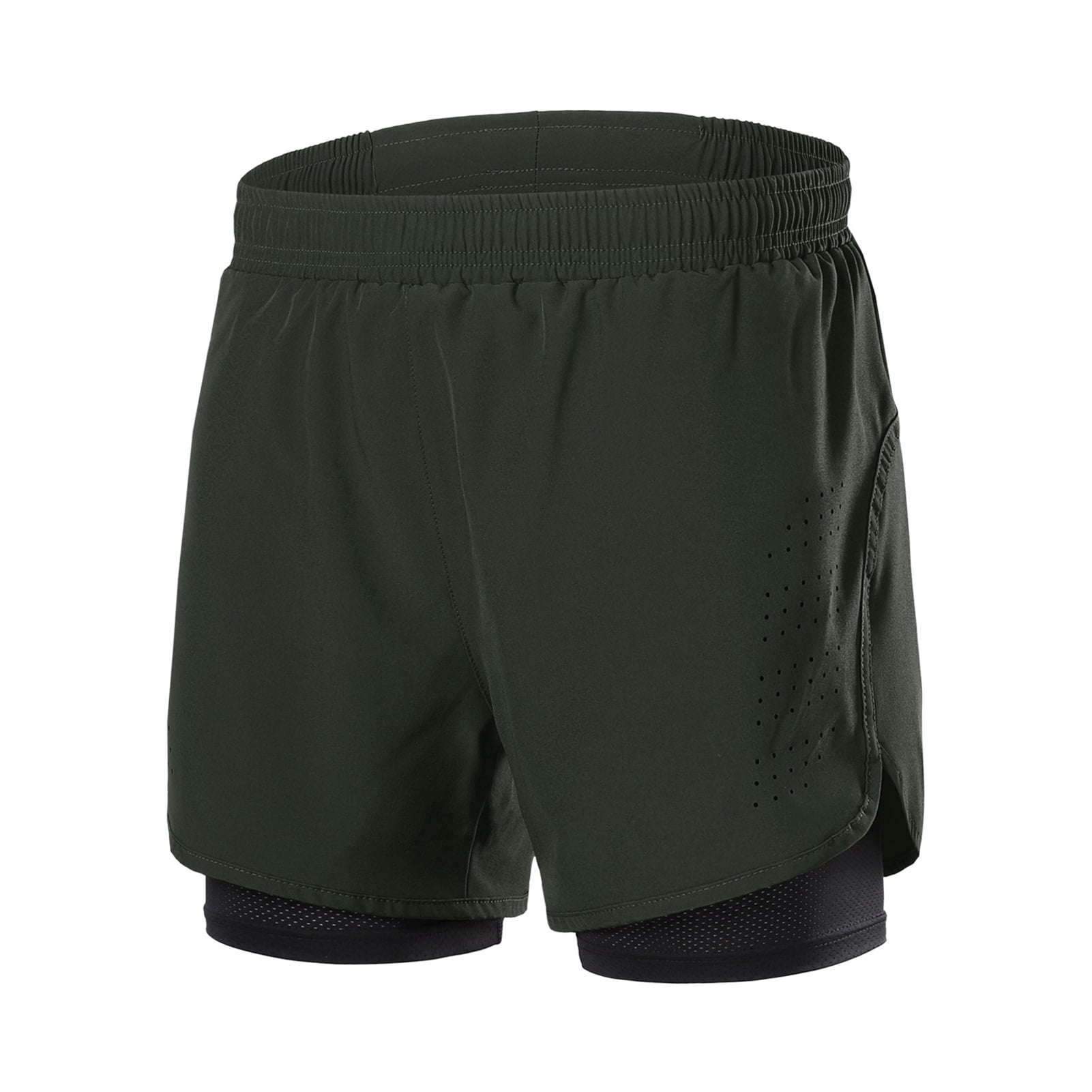 Men's 2-in-1 Running Shorts Quick Drying Breathable Active Training ...