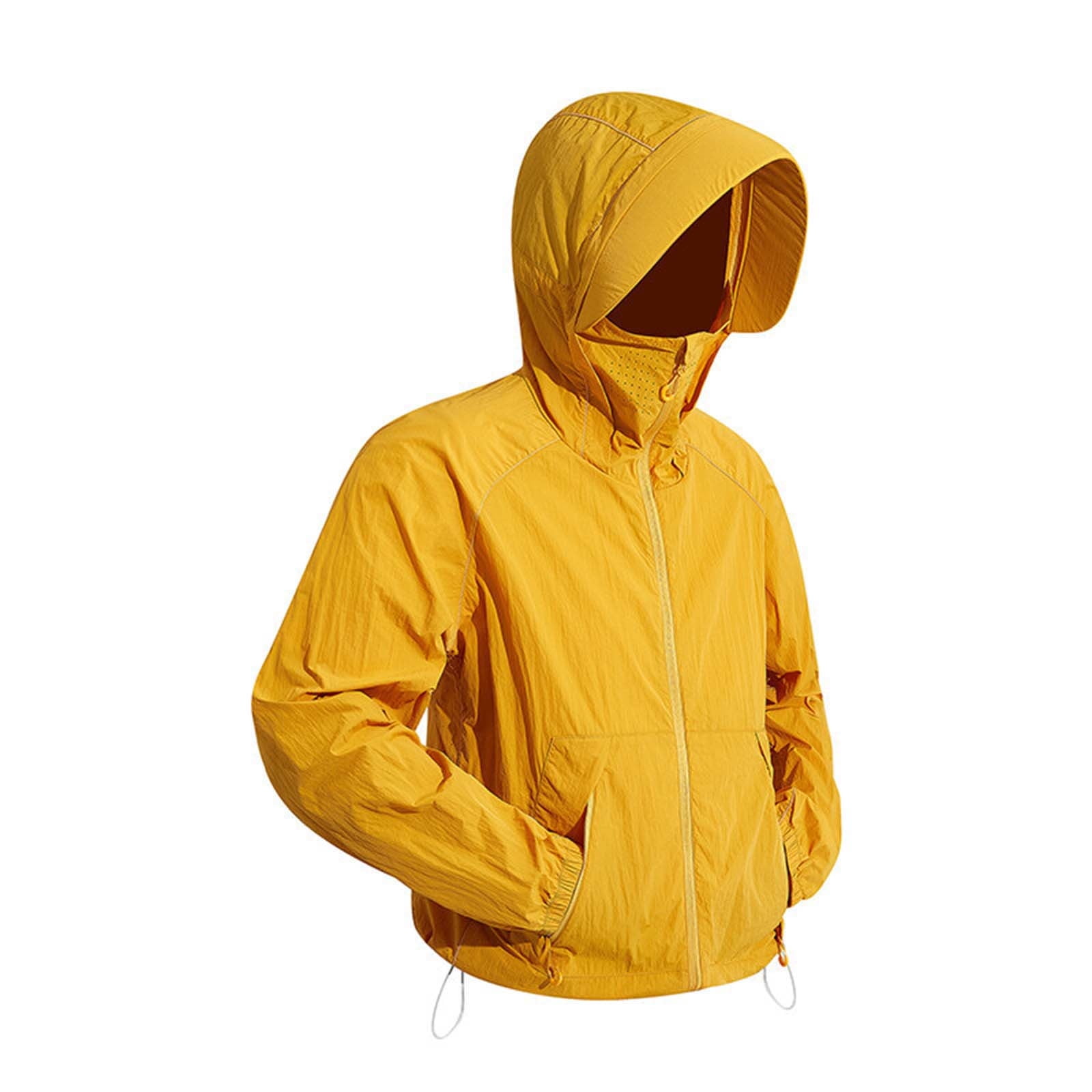 Men's 2025 Lightweight UPF 50+ Sun Jacket with Hood & Face Shield ...