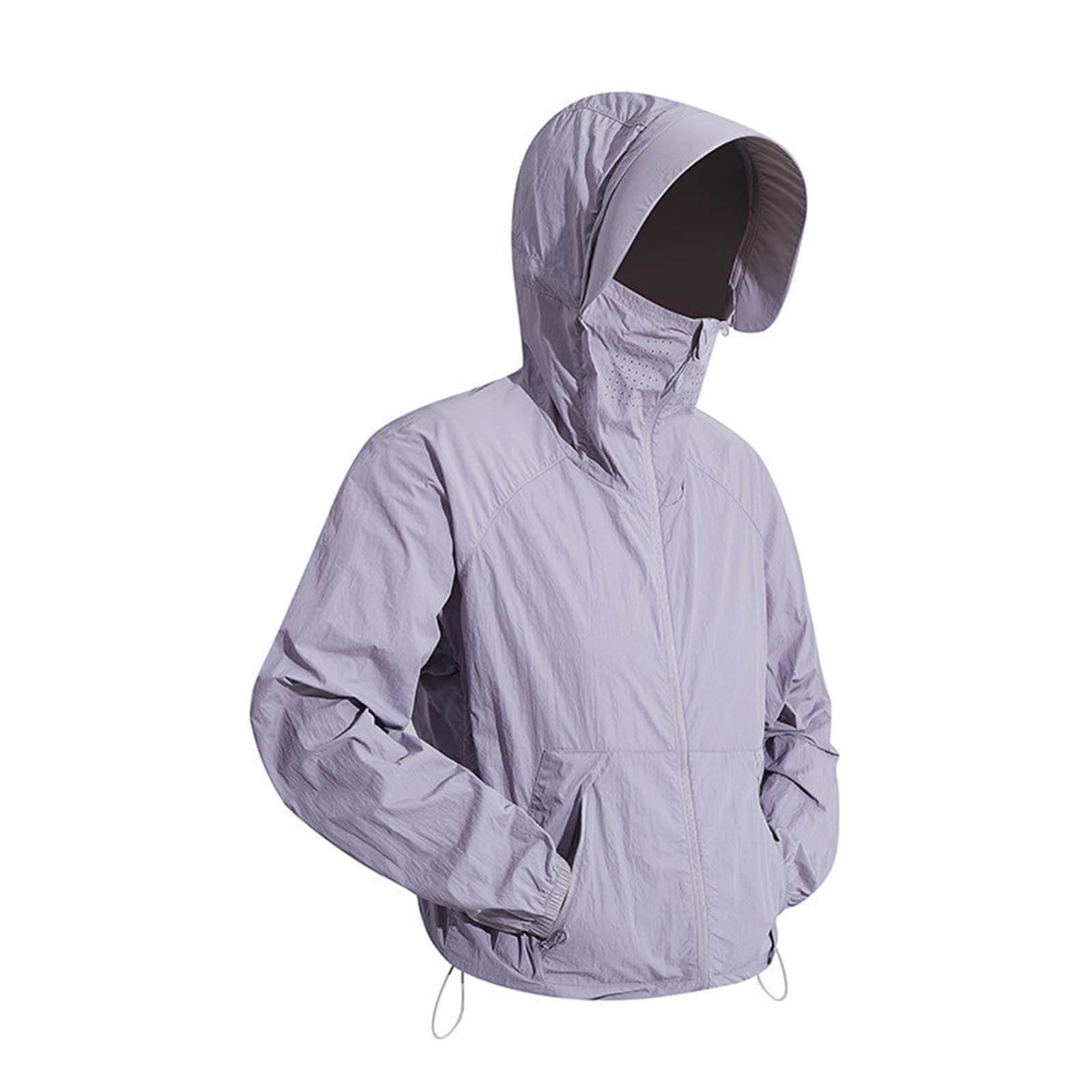 Men's 2025 Lightweight UPF 50+ Sun Jacket with Hood & Face Shield ...