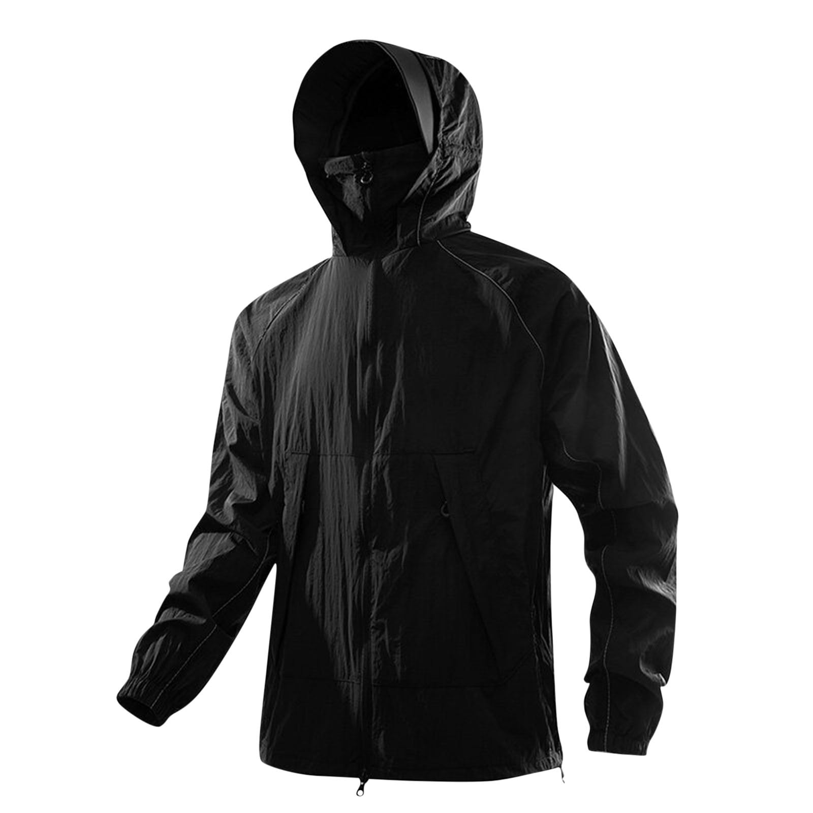 Men's 2025 Lightweight UPF 50+ Sun Jacket with Hood & Face Shield ...