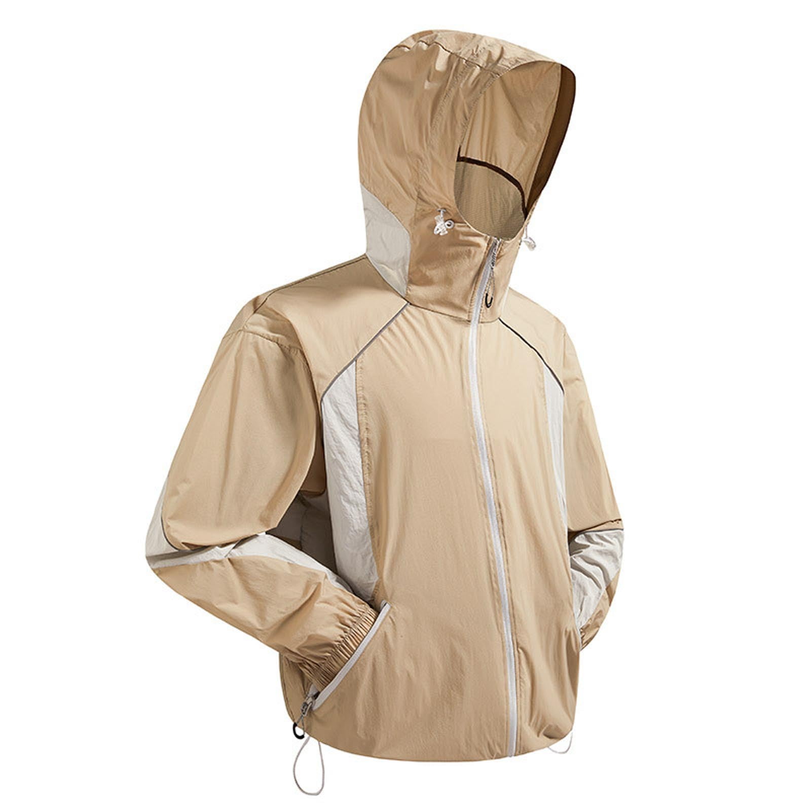 Men's 2025 Lightweight UPF 50+ Sun Jacket with Hood & Face Shield ...