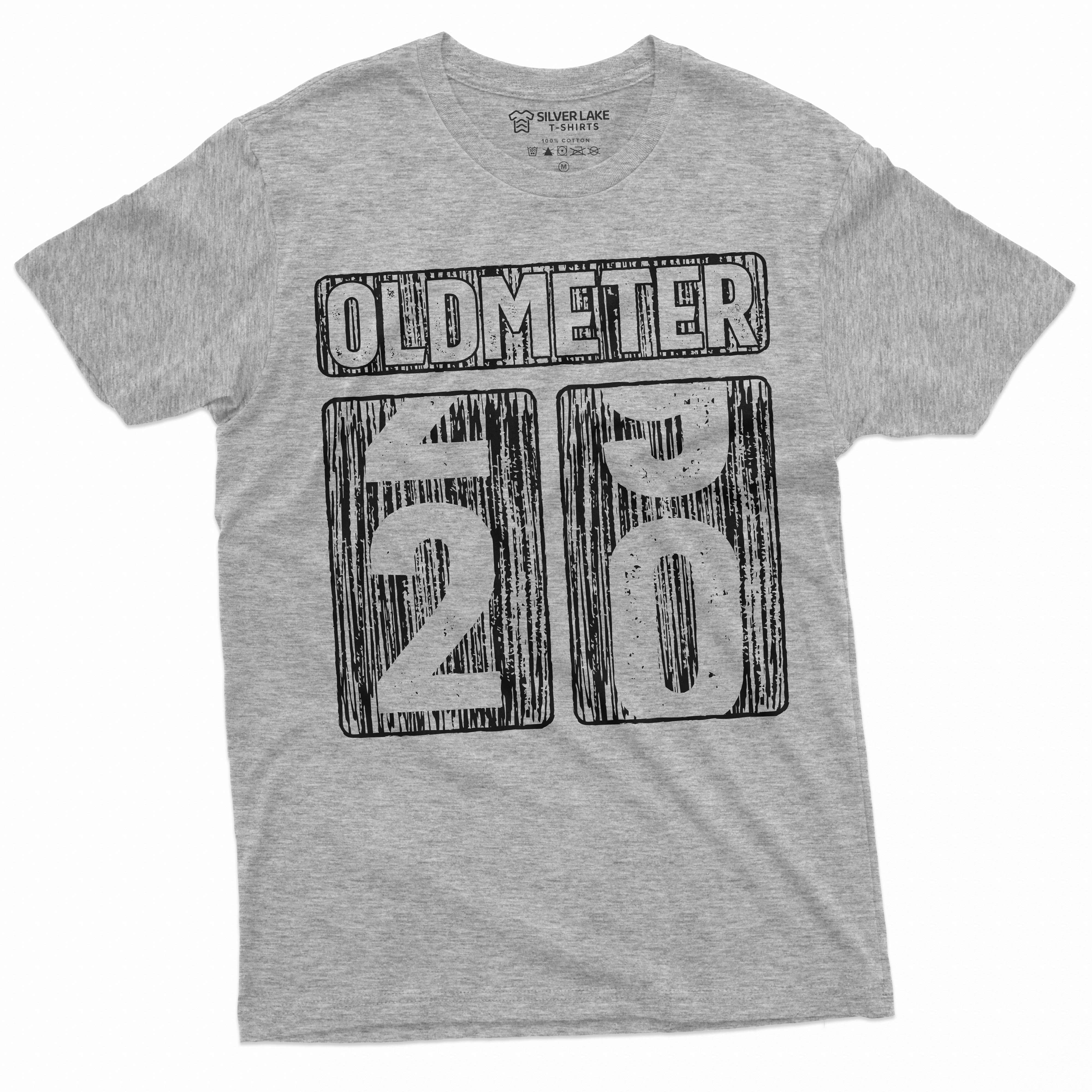 Men's 20th Birthday celebration T-shirt Funny Tee Oldmeter Odometer age ...