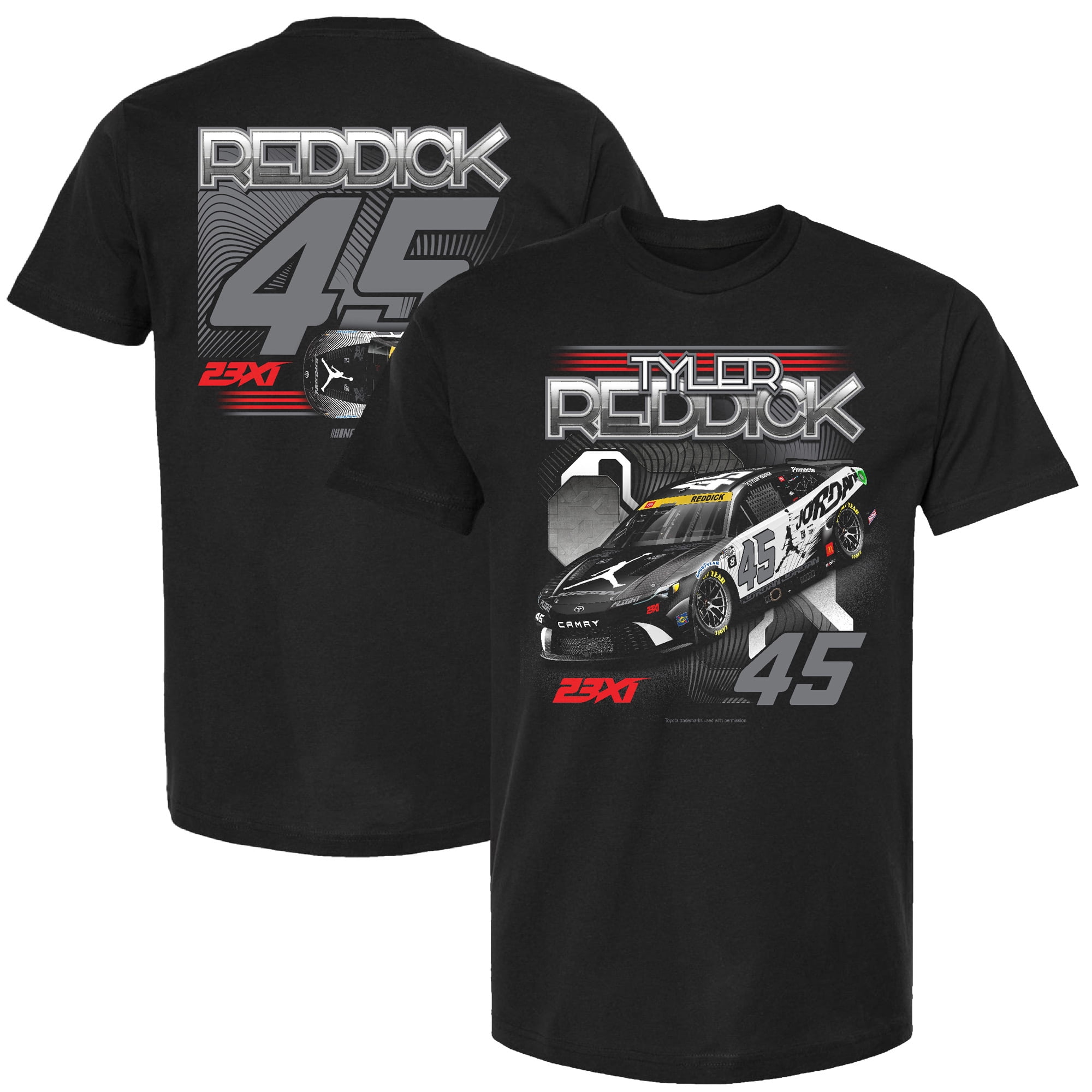 Men's 23XI Racing Black Tyler Reddick Jumpman Car T-Shirt - Walmart.com