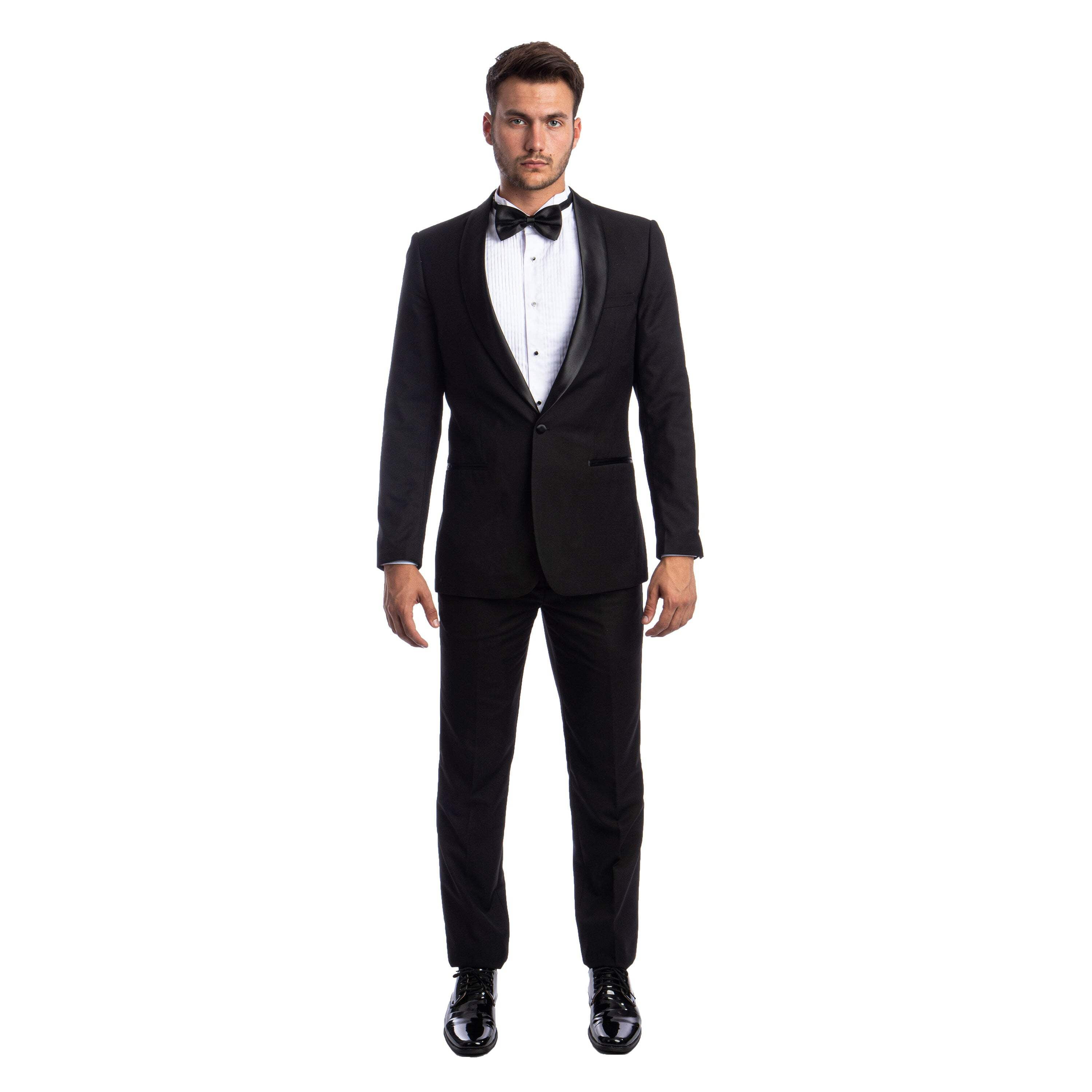Men's 2pc Tuxedo Set W/ Satin Shawl Collar - Walmart.com
