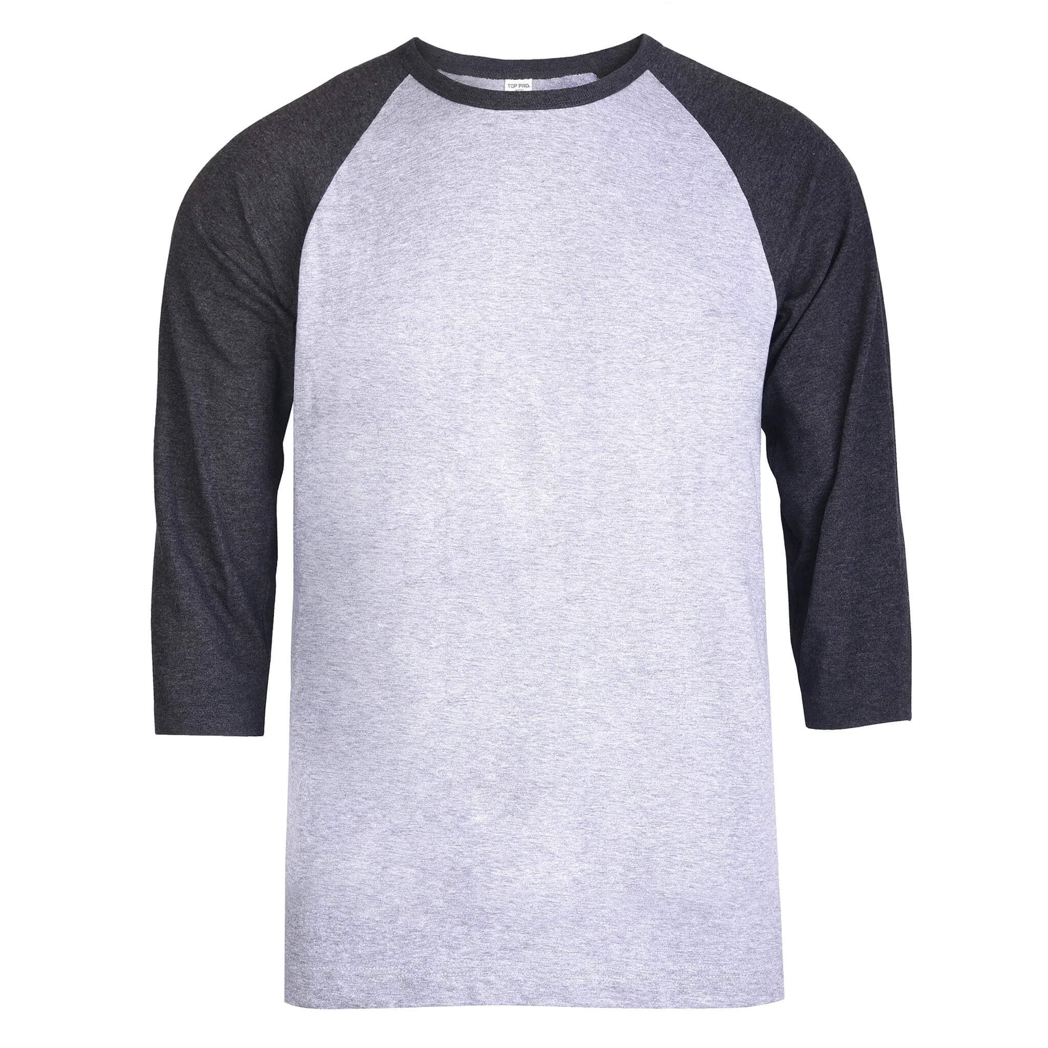 Men's 3/4 Sleeve Crew Neck Baseball Shirt, Casual Dynamic Cotton Raglan ...