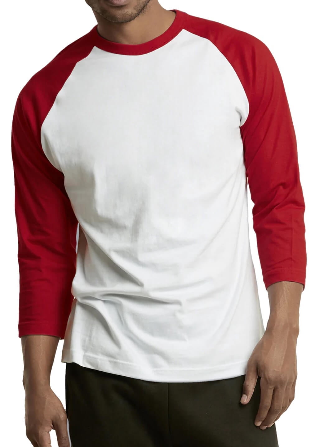 Men's Long Adult Baseball Tee, 3/4 Sleeve Crew Neck, Casual Dynamic ...