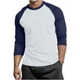 Men's 3/4 Sleeve Raglan Baseball T-Shirt Crewneck Color Block Shirts ...