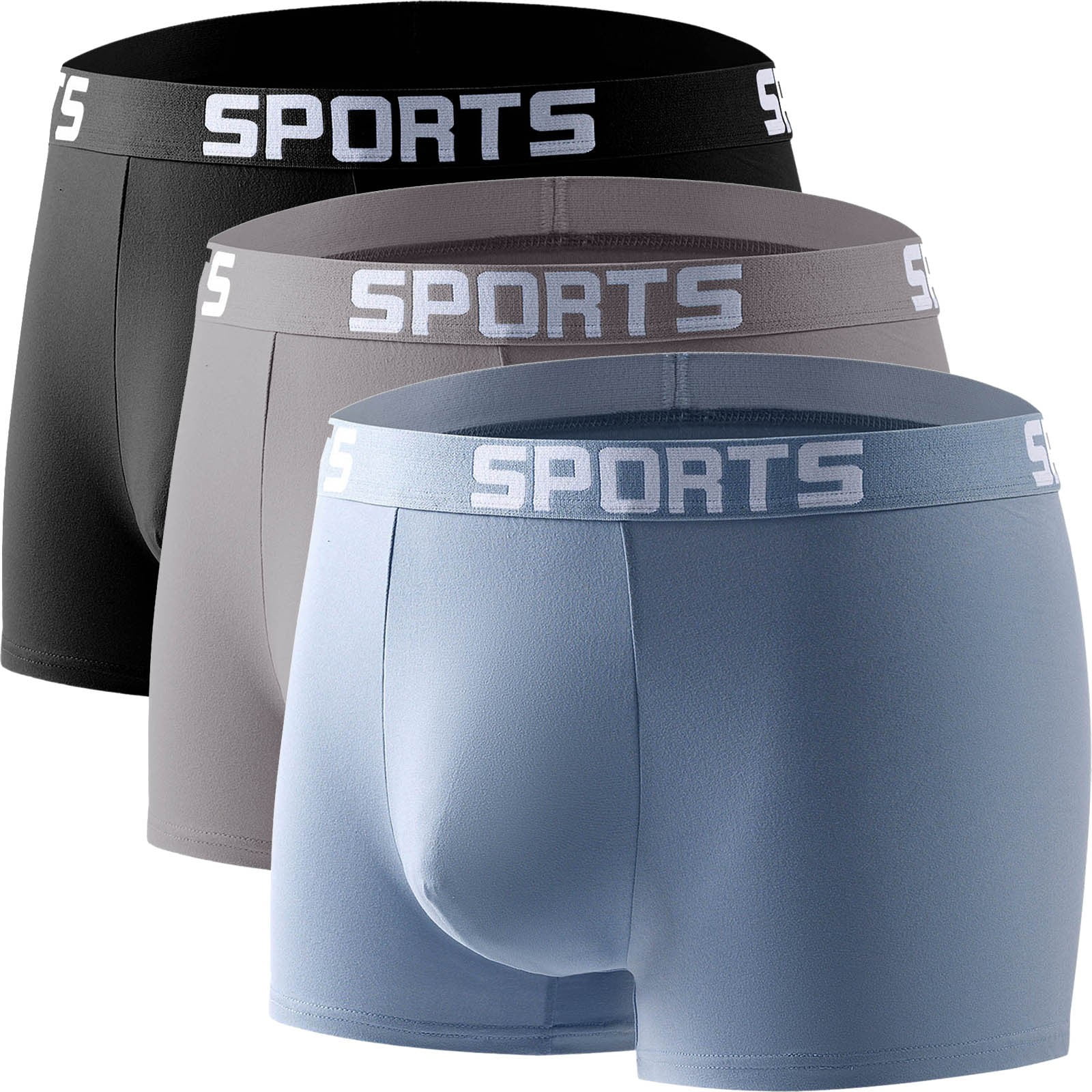 Men's 3-Pack Quick-Dry Performance Boxer Briefs - Moisture-Wicking ...