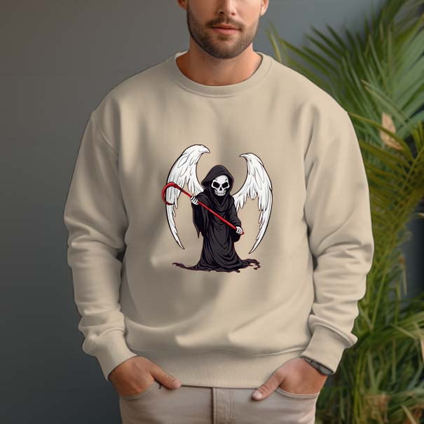 Men's 330g 100% Cotton Dropped Shoulder Crew Neck Sweatshirt-Grim ...