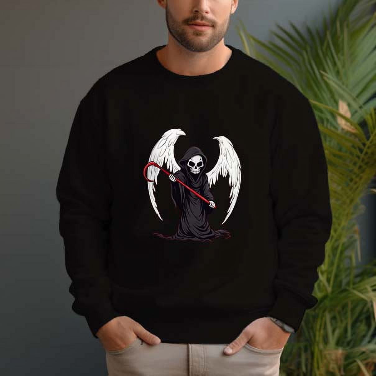 Men's 330g 100% Cotton Dropped Shoulder Crew Neck Sweatshirt-Grim ...