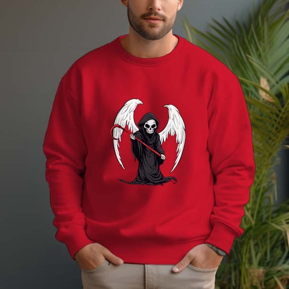 Men's 330g 100% Cotton Dropped Shoulder Crew Neck Sweatshirt-Grim ...