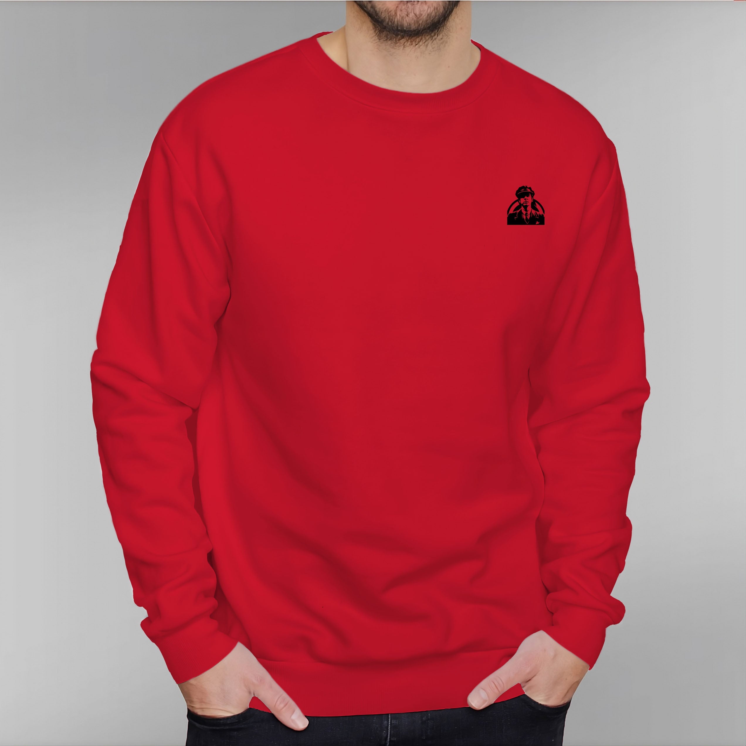 Men's 330g 100% Cotton Dropped Shoulder Crew Neck Sweatshirt-Young People - Walmart.com