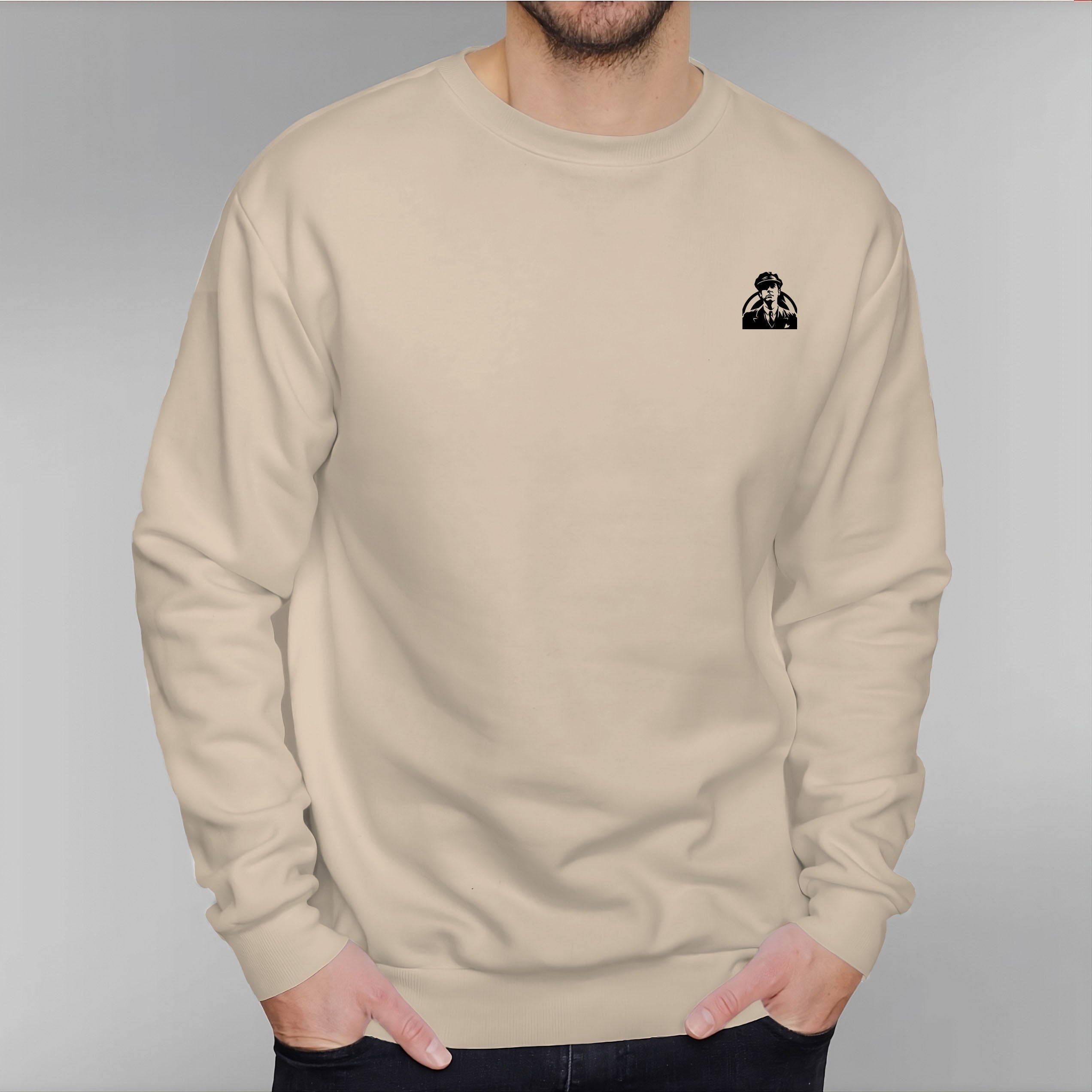 Men's 330g 100% Cotton Dropped Shoulder Crew Neck Sweatshirt-Young People - Walmart.com