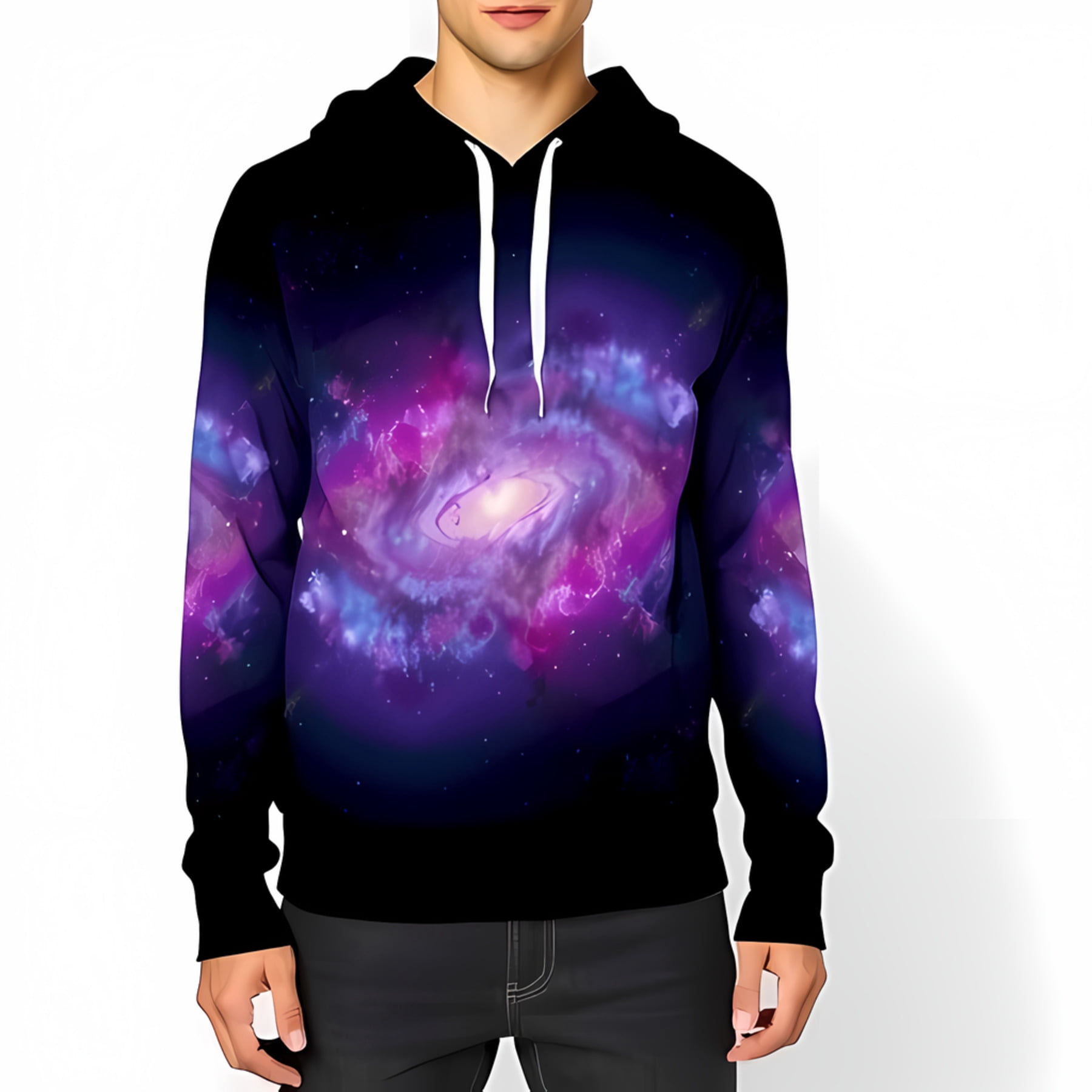 Men's 3D Print Hoodie with Vibrant Design Perfect for Space Lovers ...