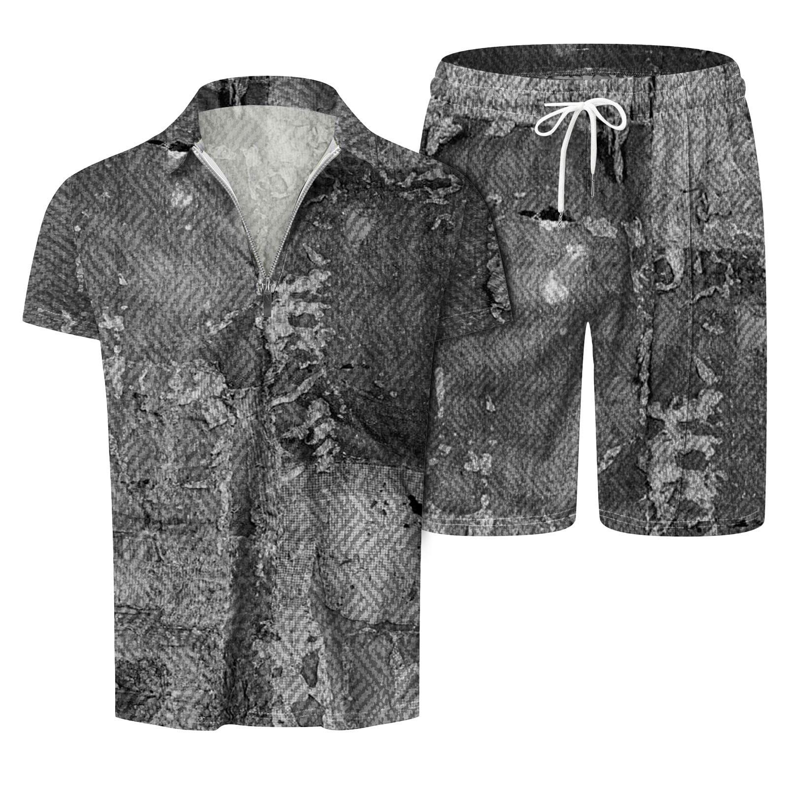 Mens 3d Printed Short Sets Outfits 2 Piece Summer Tracksuit Short