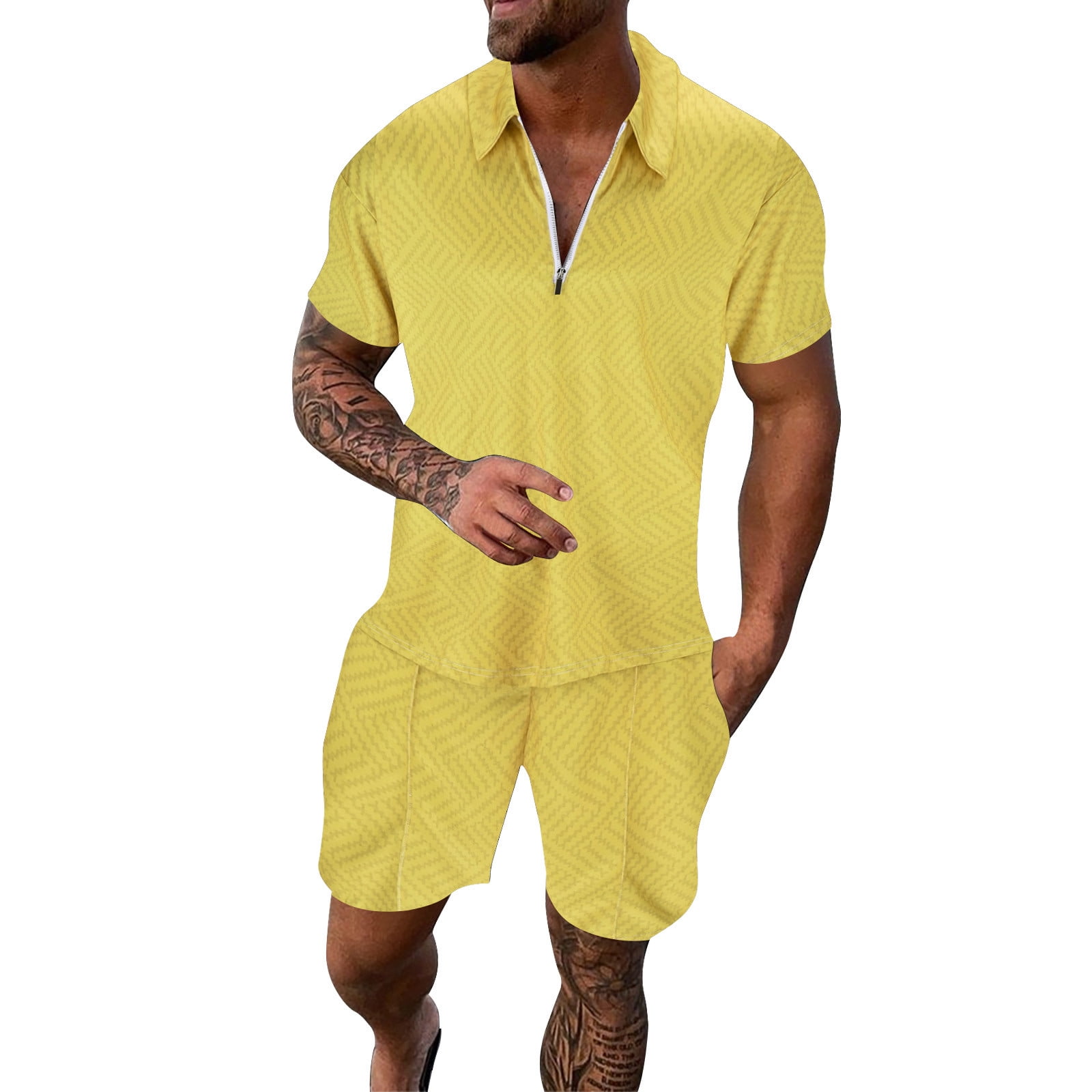 Men's 3D Short Sleeve Homecoming Outfits Men Suit Shorts Beach Tropical ...