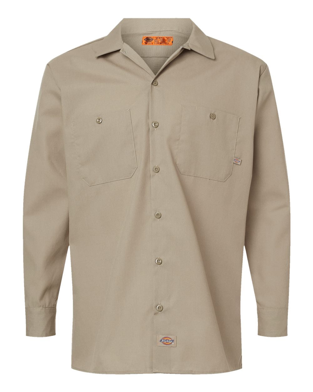 Dickies Men's Long Sleeve Industrial Wrinkle Resistant Work Shirt ...