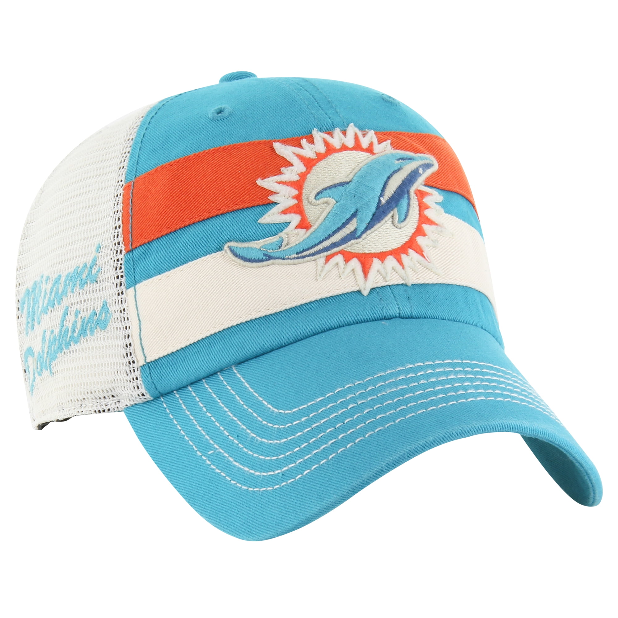 Men's '47 Aqua Miami Dolphins Clubhouse Boon Clean-Up Trucker ...