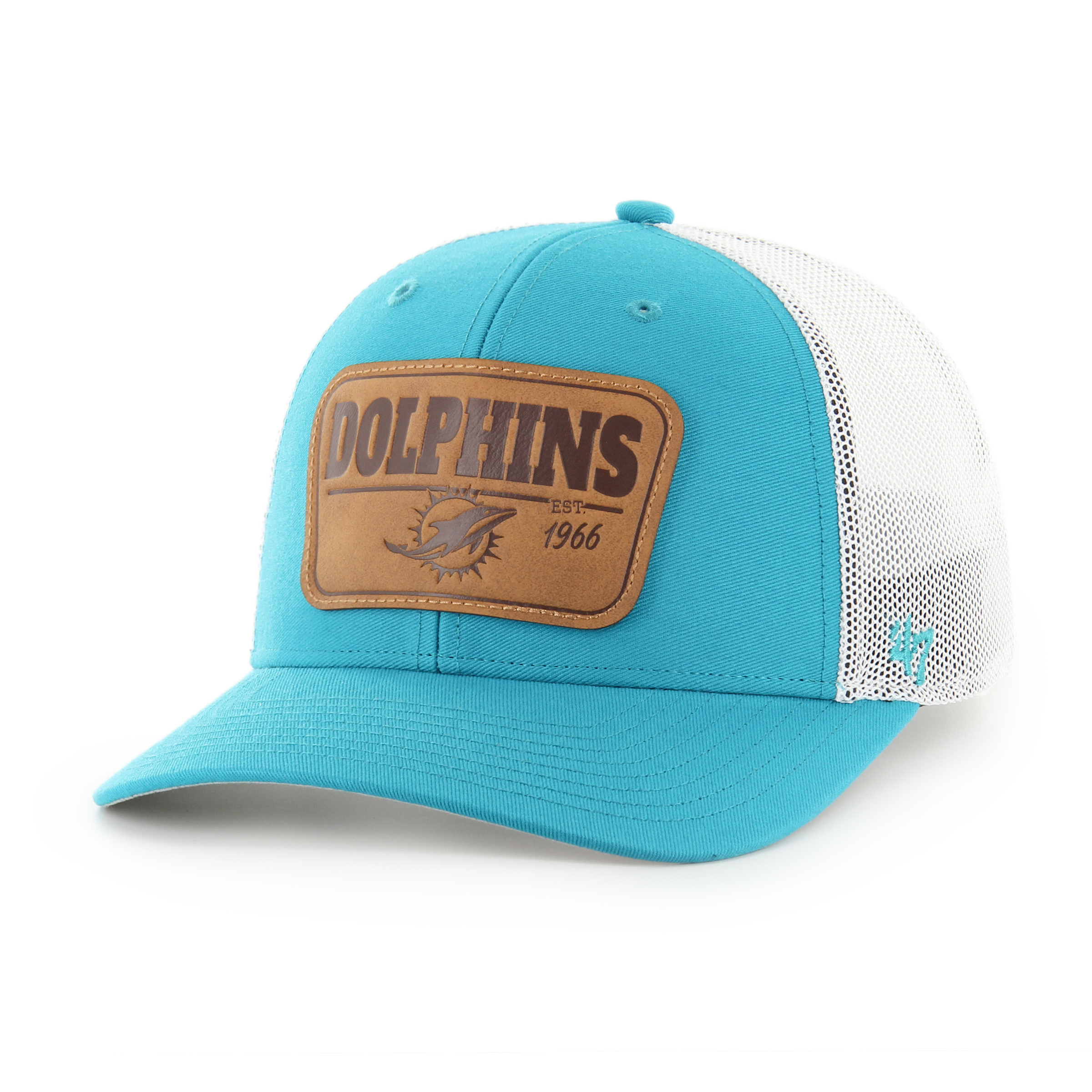 Men's '47 Aqua/White Miami Dolphins Thrash Trophy Flex Hat - Walmart.com