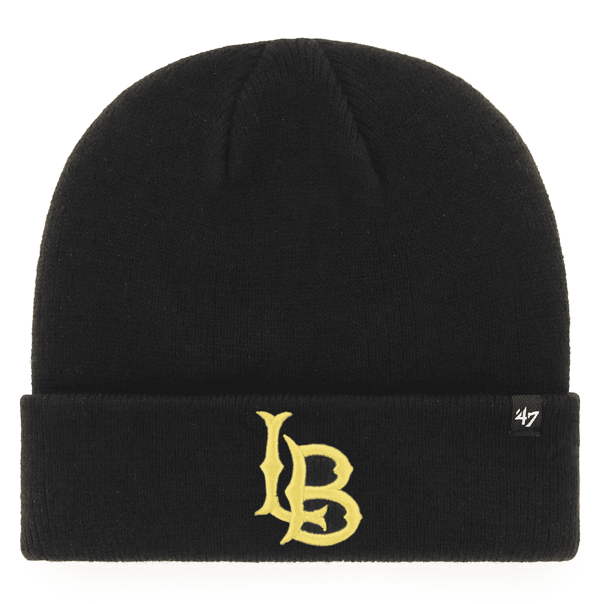 Men's '47 Black Cal State Long Beach The Beach Core Cuffed Knit Hat ...