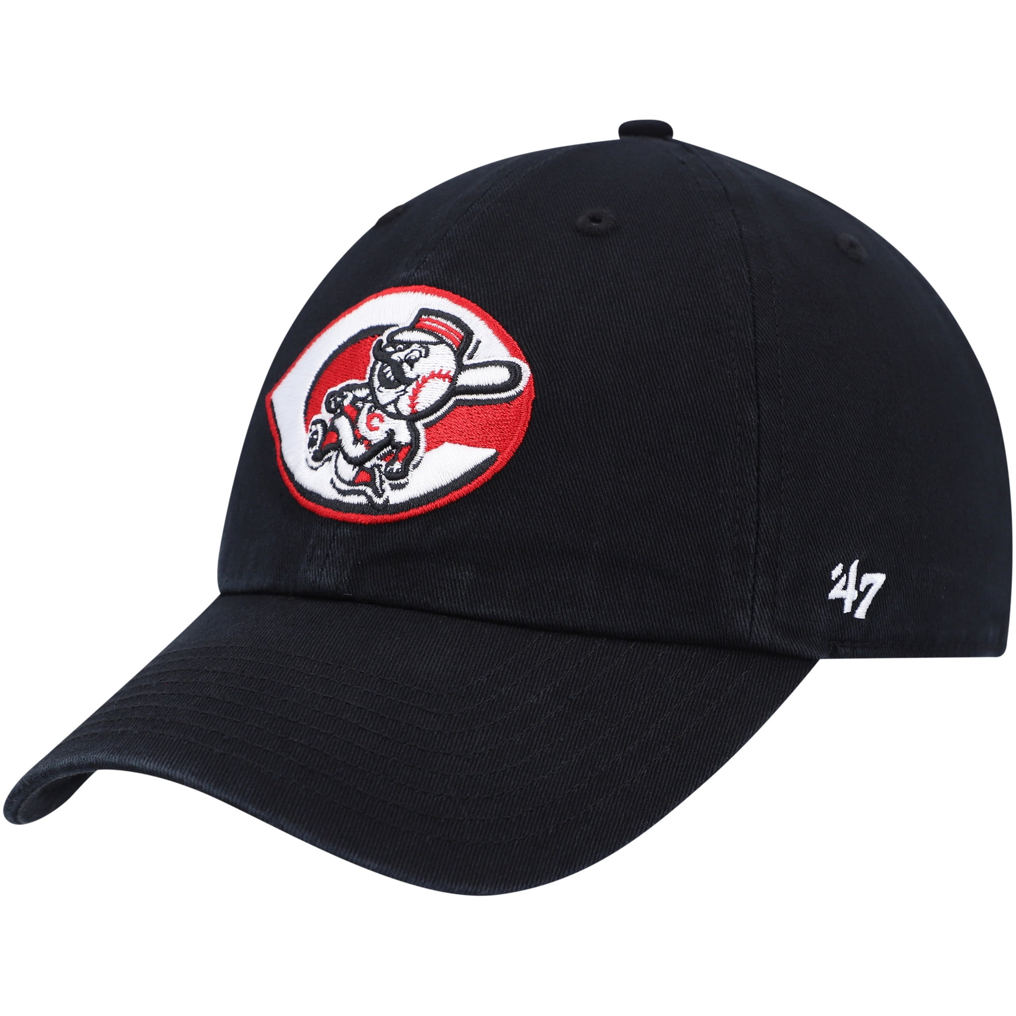 Men's '47 Black Cincinnati Reds Cooperstown Collection Clean Up ...