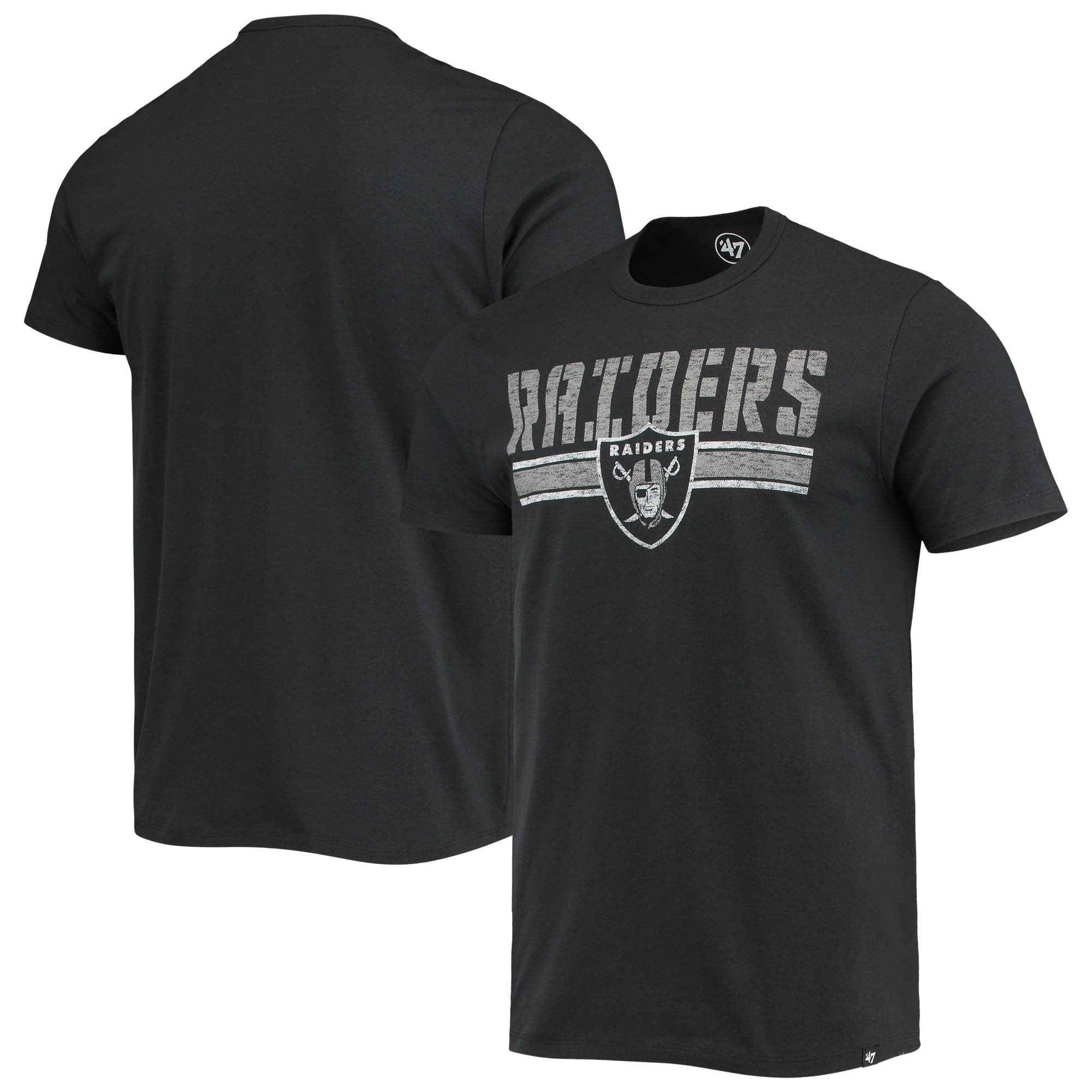 Men's '47 Black Las Vegas Raiders Team Stripe T-Shirt - Walmart.com