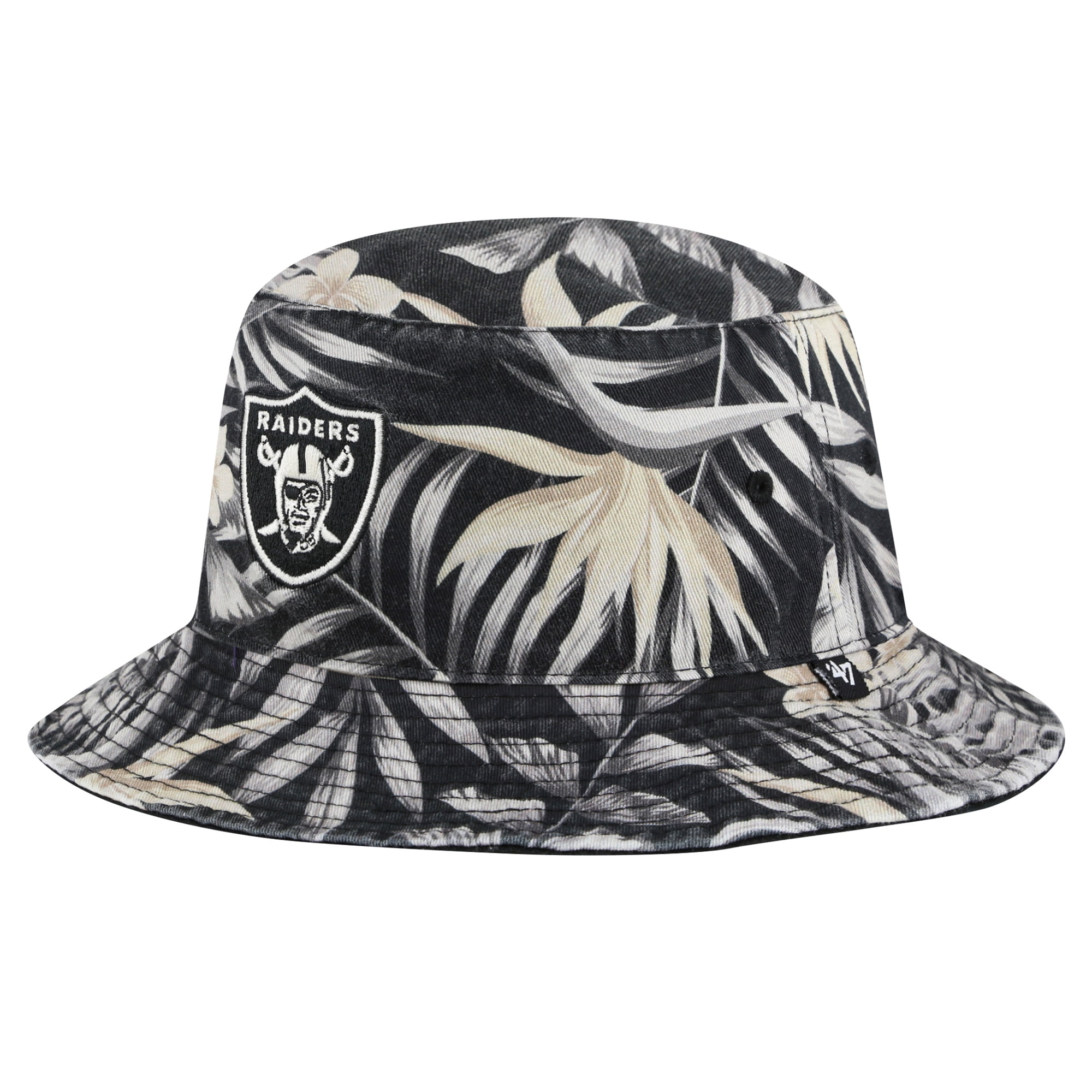 Men's '47 Black Las Vegas Raiders Tropicalia Bucket Hat - Walmart.com