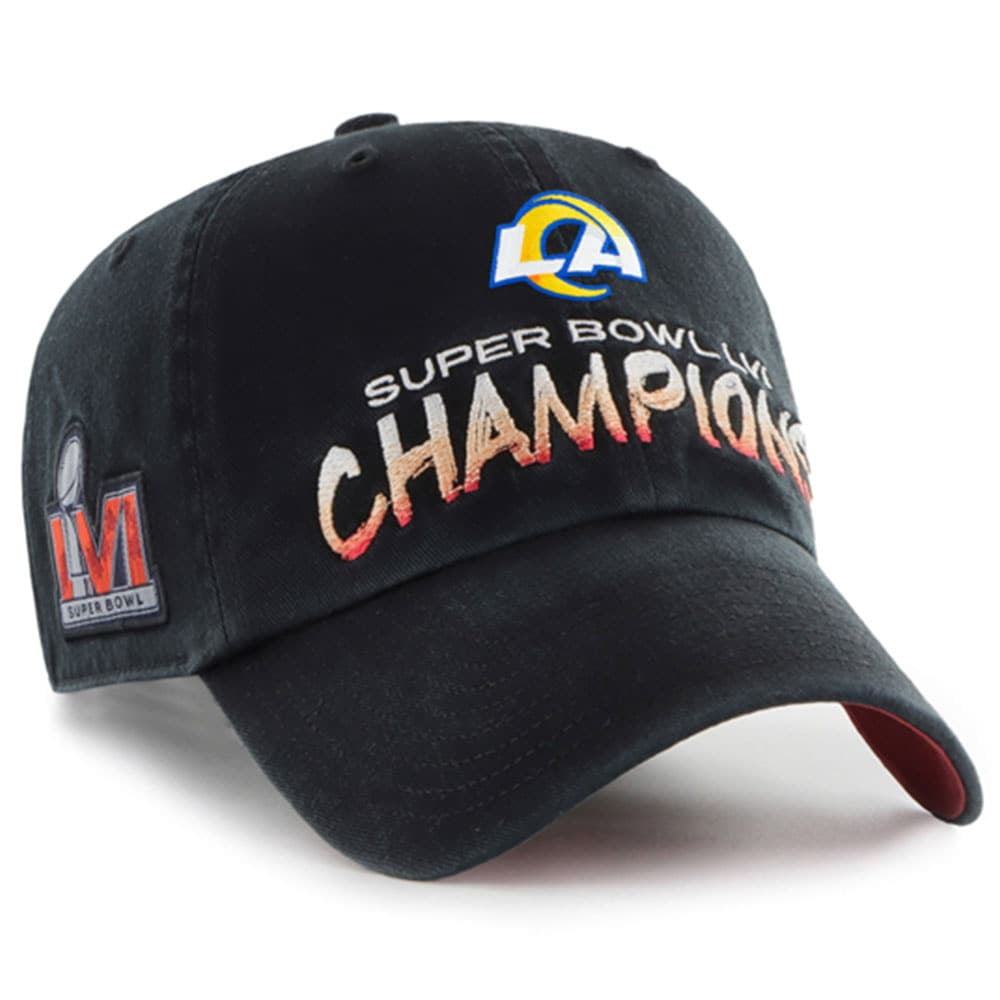 Men's '47 Black Los Angeles Rams Super Bowl LVI Champions Sunset Clean ...