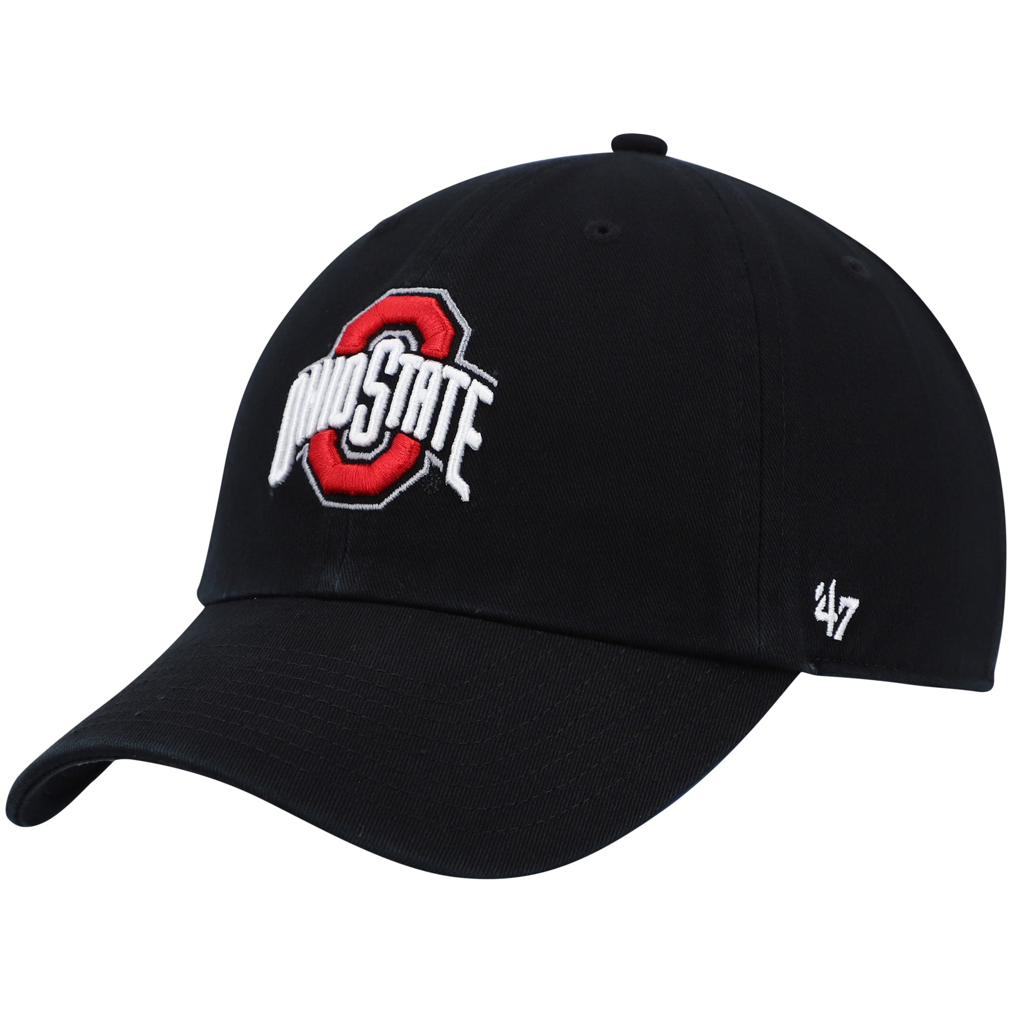 Men's '47 Black Ohio State Buckeyes Clean Up Adjustable Hat - Walmart.com