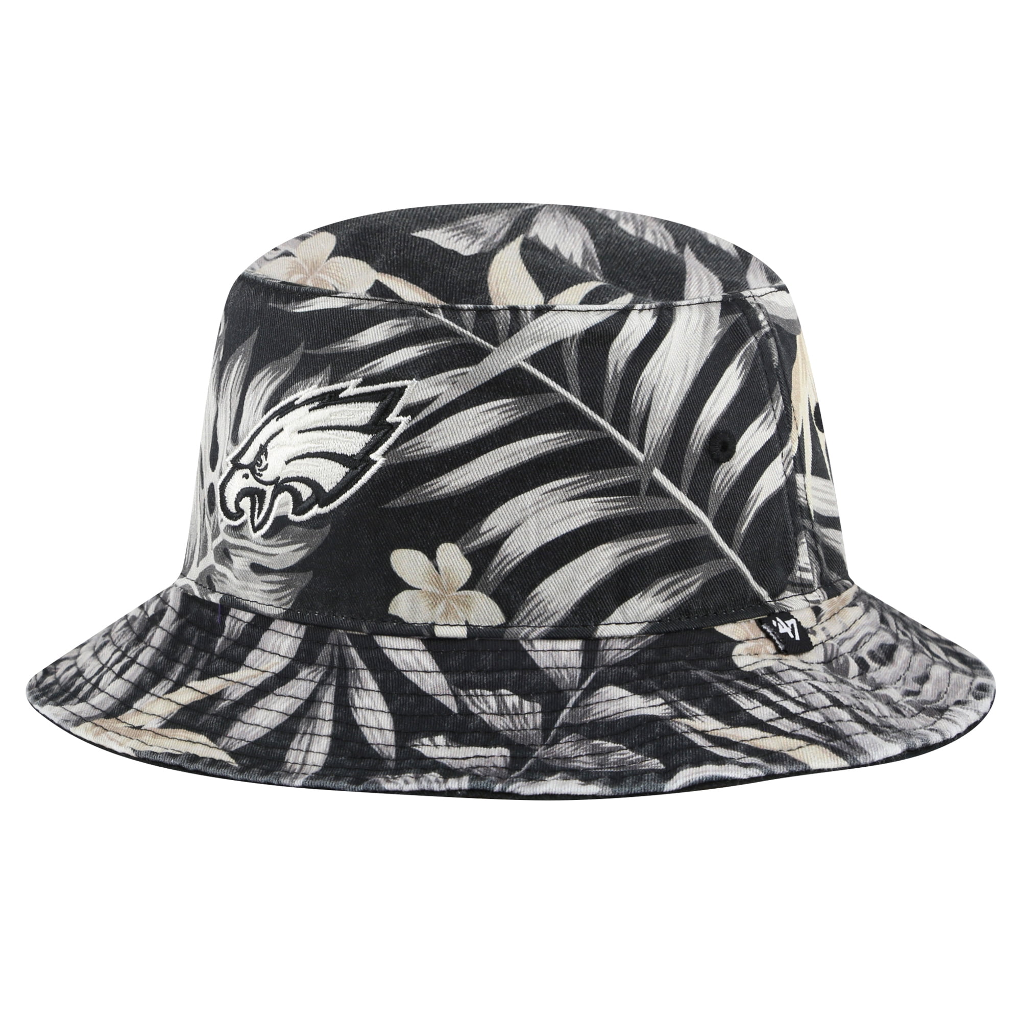 Men's '47 Black Philadelphia Eagles Tropicalia Bucket Hat - Walmart.com