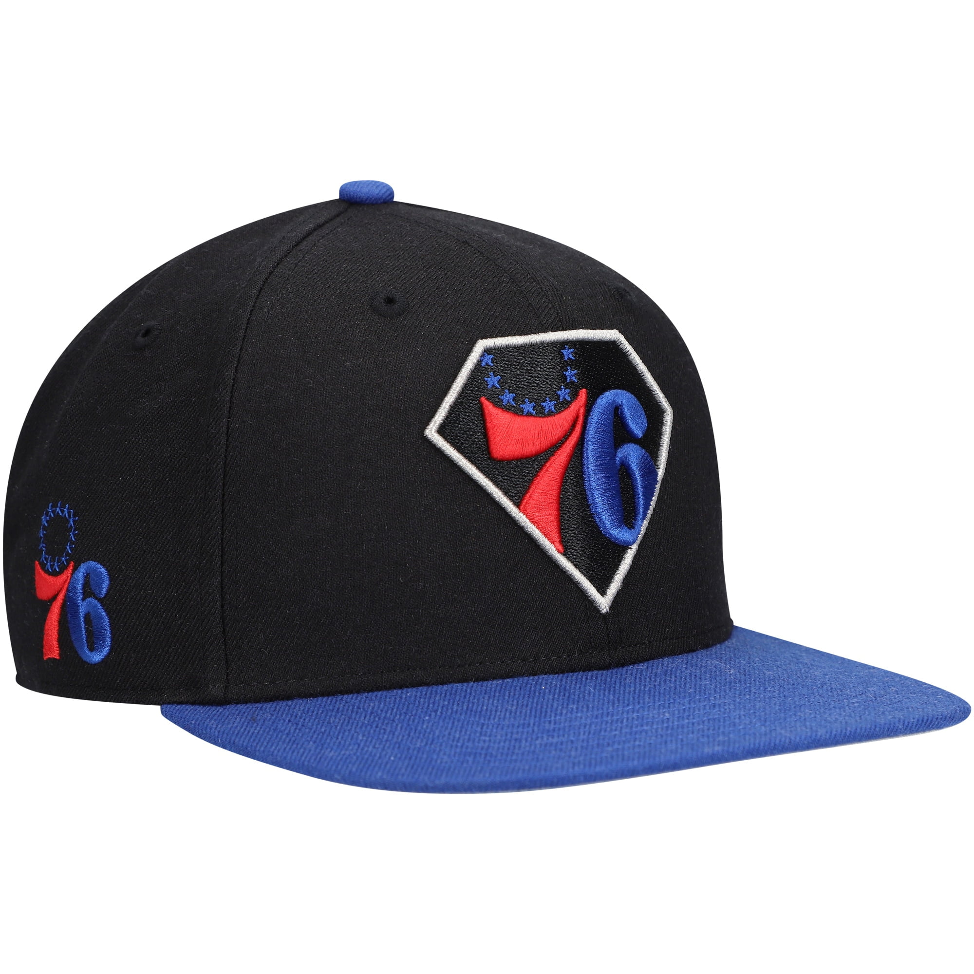Men's '47 Black/Royal Philadelphia 76ers 75th Anniversary Carat Captain ...