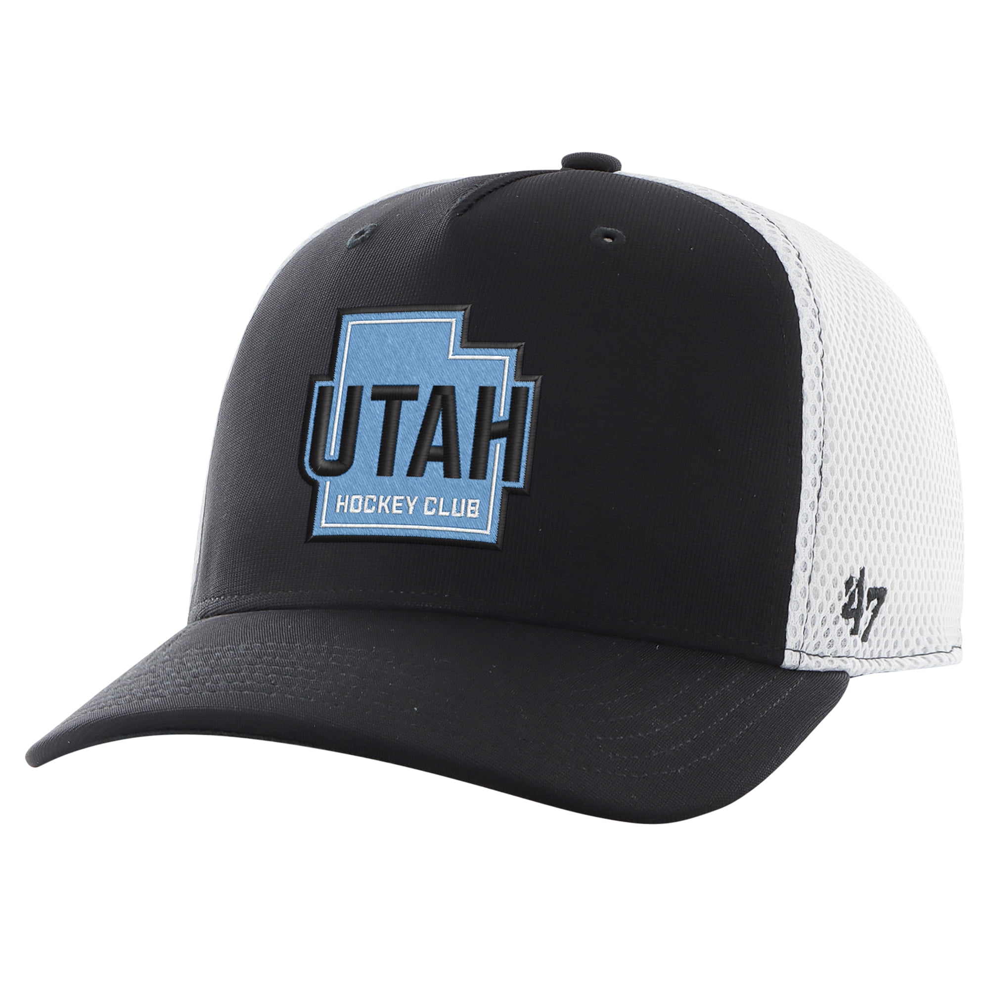 Men's '47 Black Utah Hockey Club Flagon MVP Spacer Adjustable Trucker ...