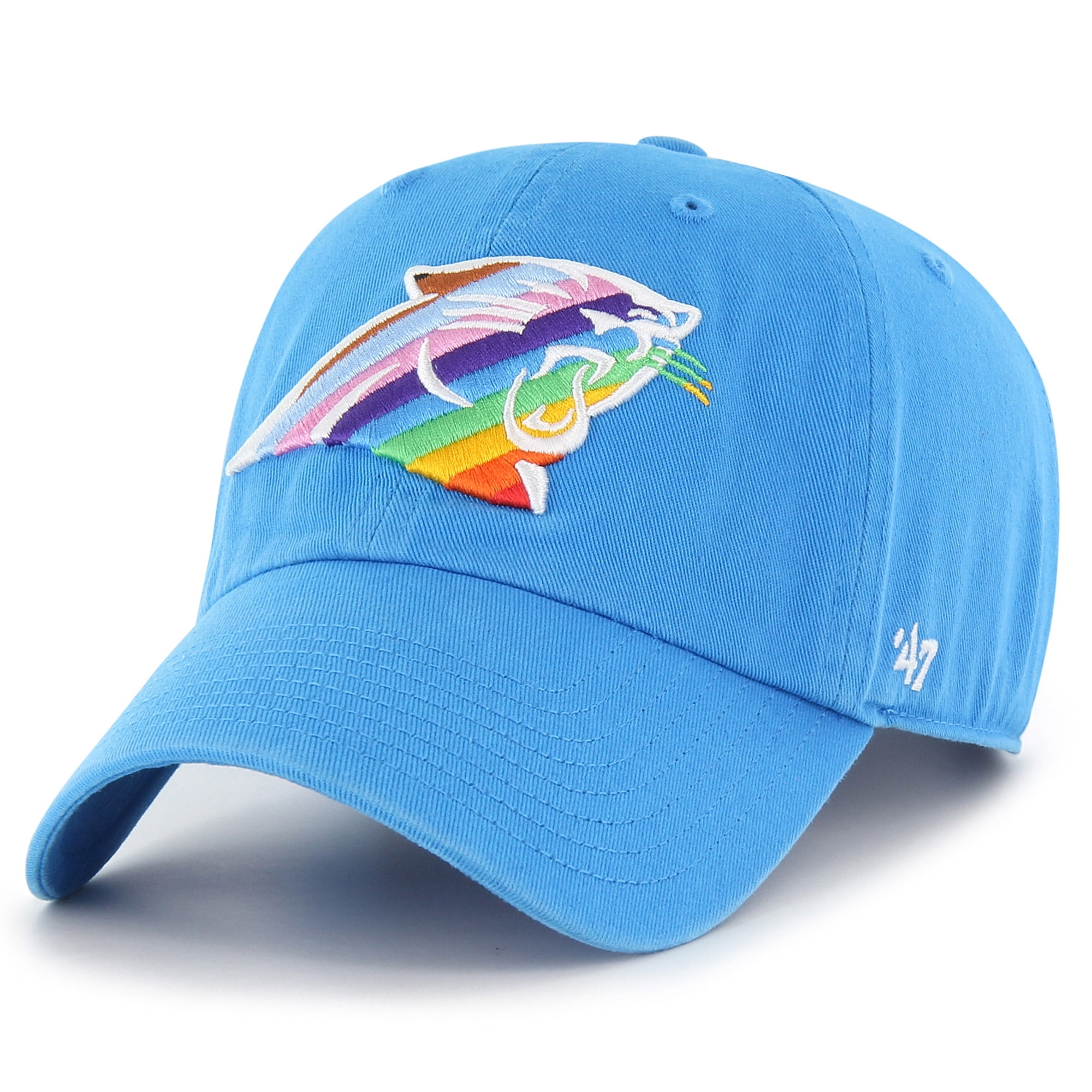 Men's '47 Blue Carolina Panthers Pride Clean Up Adjustable Hat ...