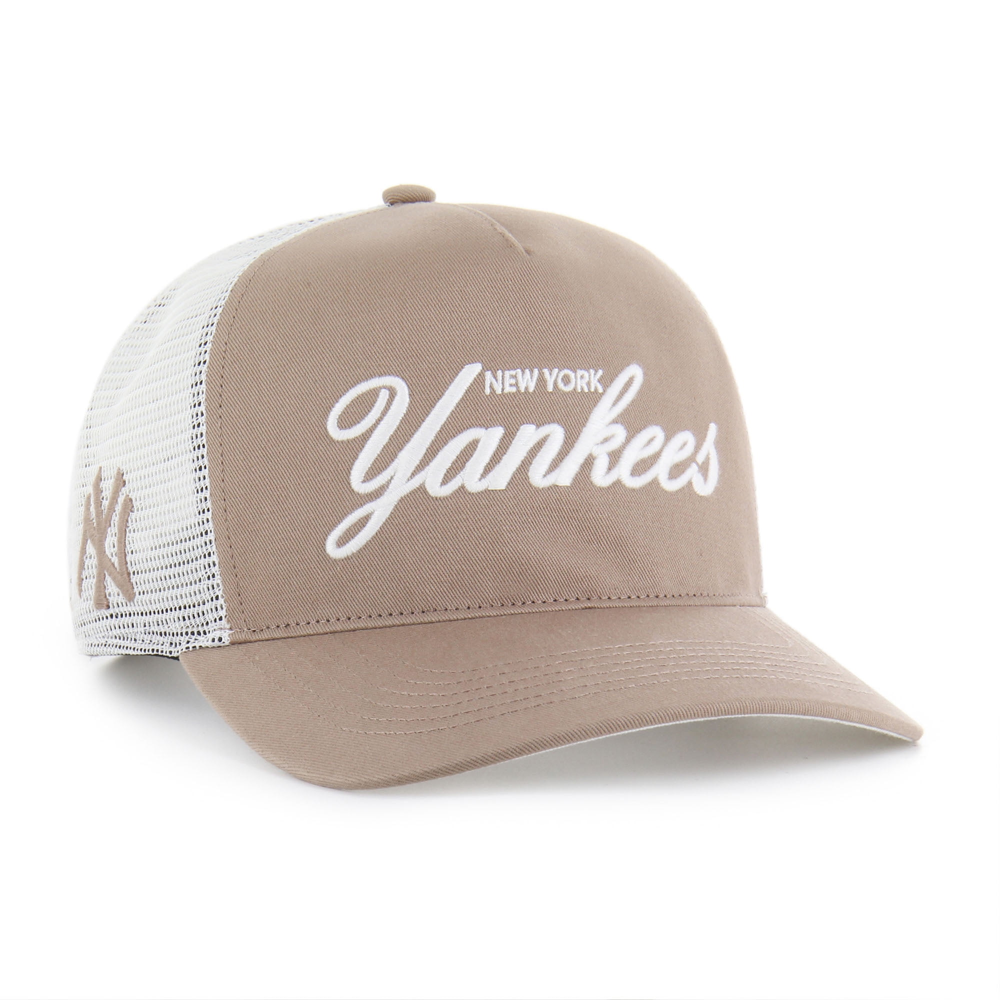 Men's '47 Brown New York Yankees Foundational Mesh Hitch Adjustable Hat ...