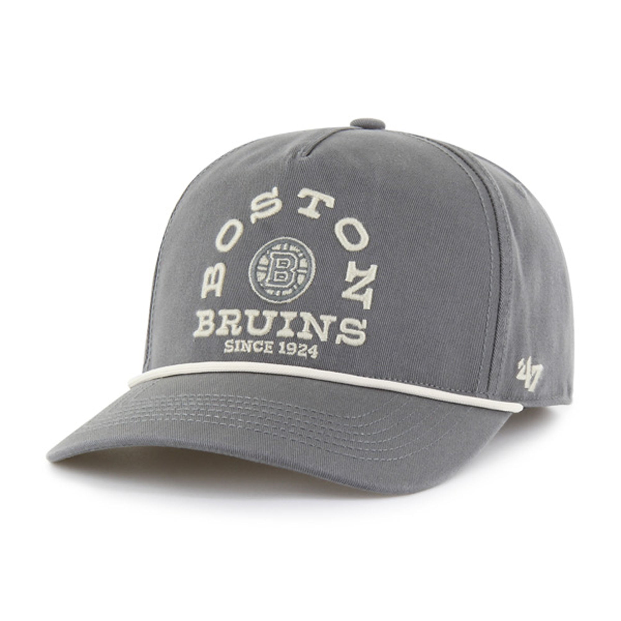 Men's '47 Charcoal Boston Bruins Canyon Ranchero Hitch Adjustable Hat ...