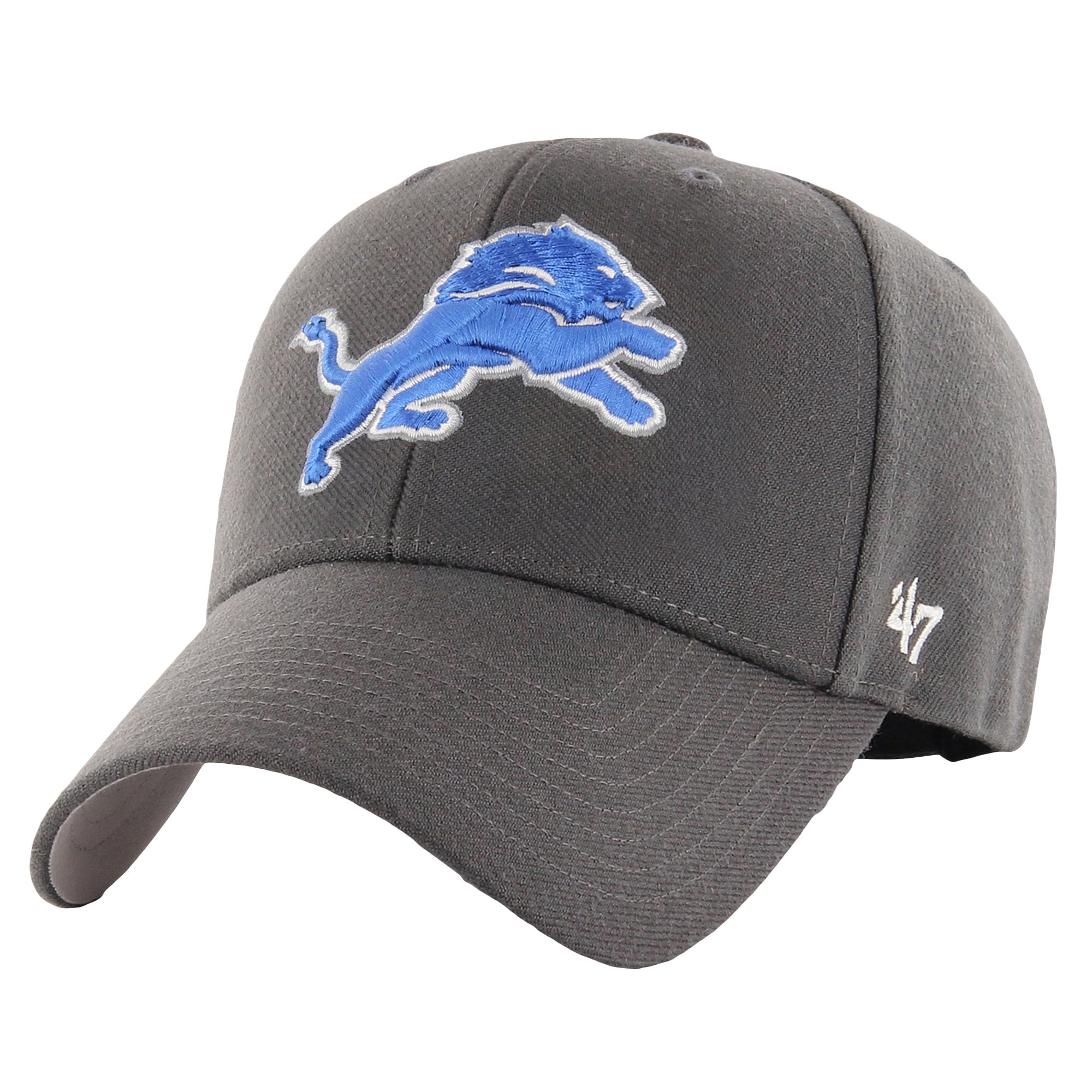 Men's-'47 Charcoal Detroit Lions MVP Adjustable Hat - Walmart.com