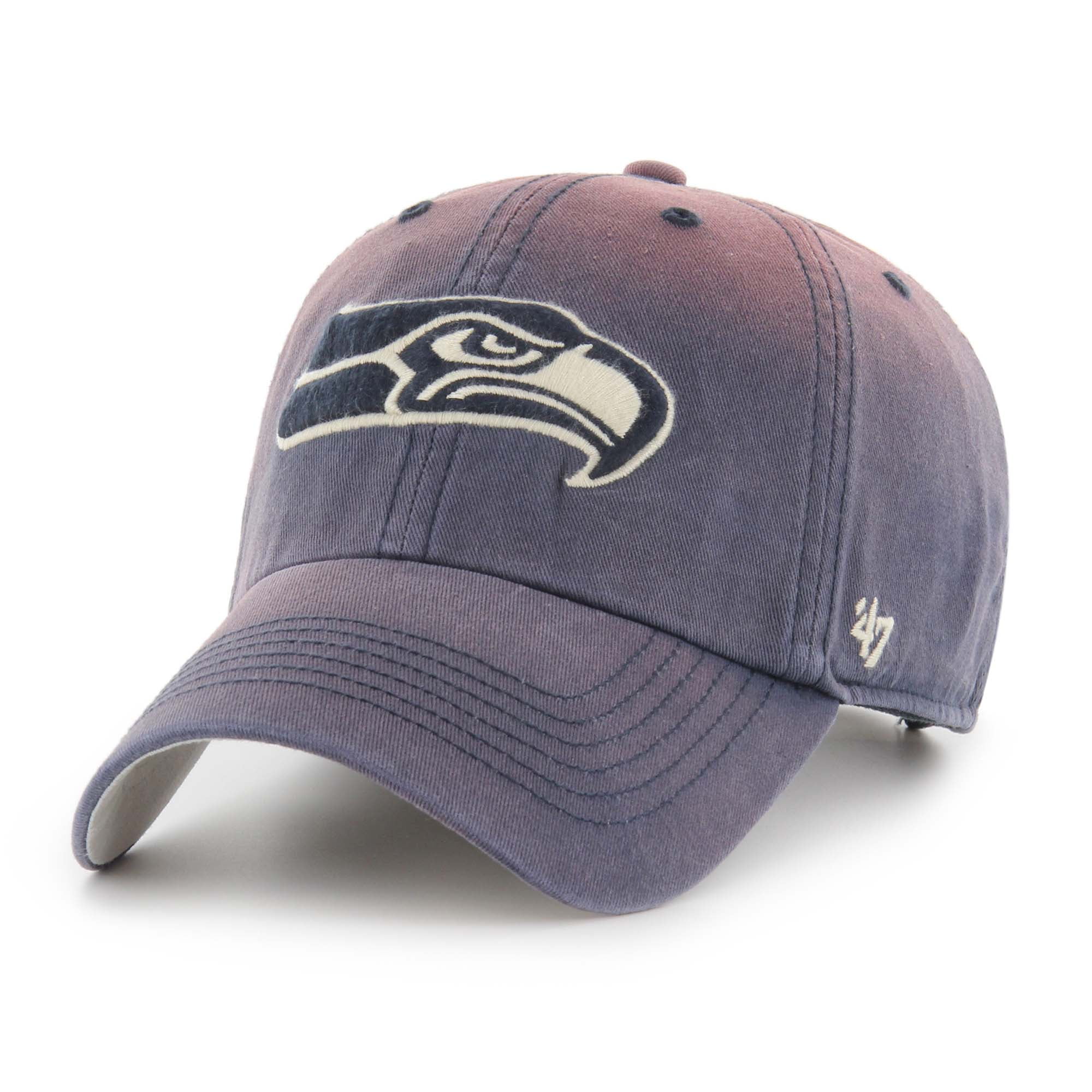 Men's '47 College Navy Seattle Seahawks Dusted Relaxed Clean Up ...