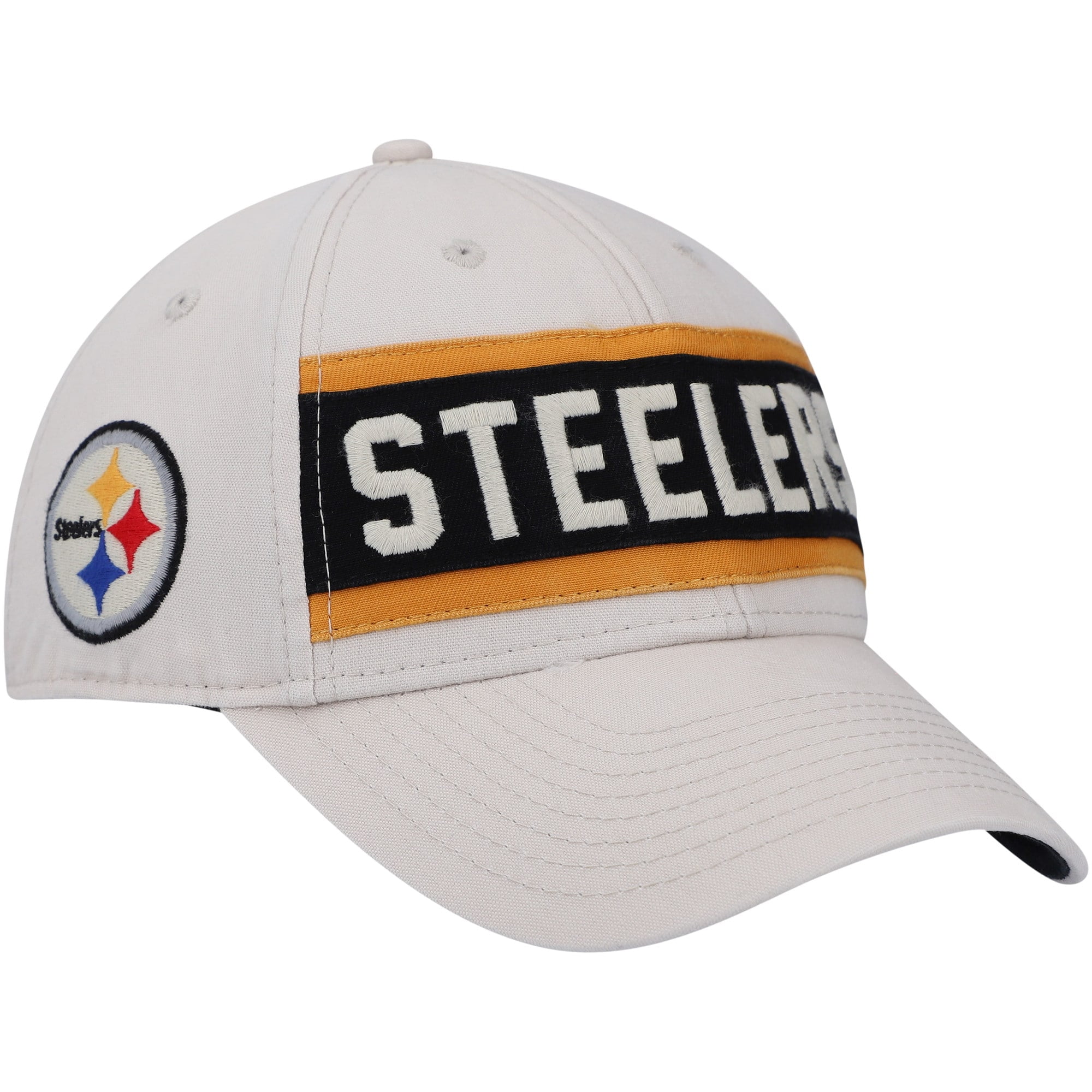 Men's '47 Cream Pittsburgh Steelers Crossroad MVP Adjustable Hat ...