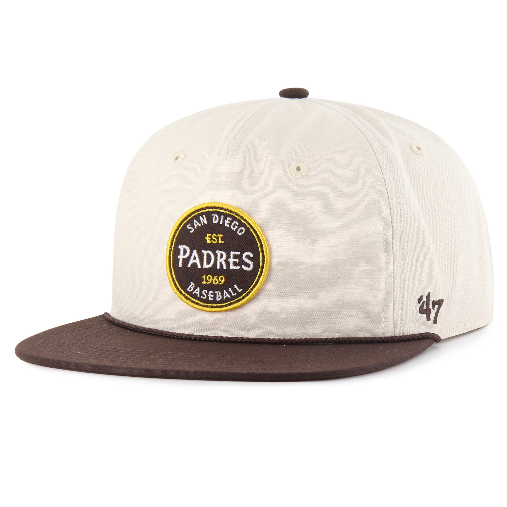 Men's '47 Cream San Diego Padres Payson Captain Adjustable Hat ...