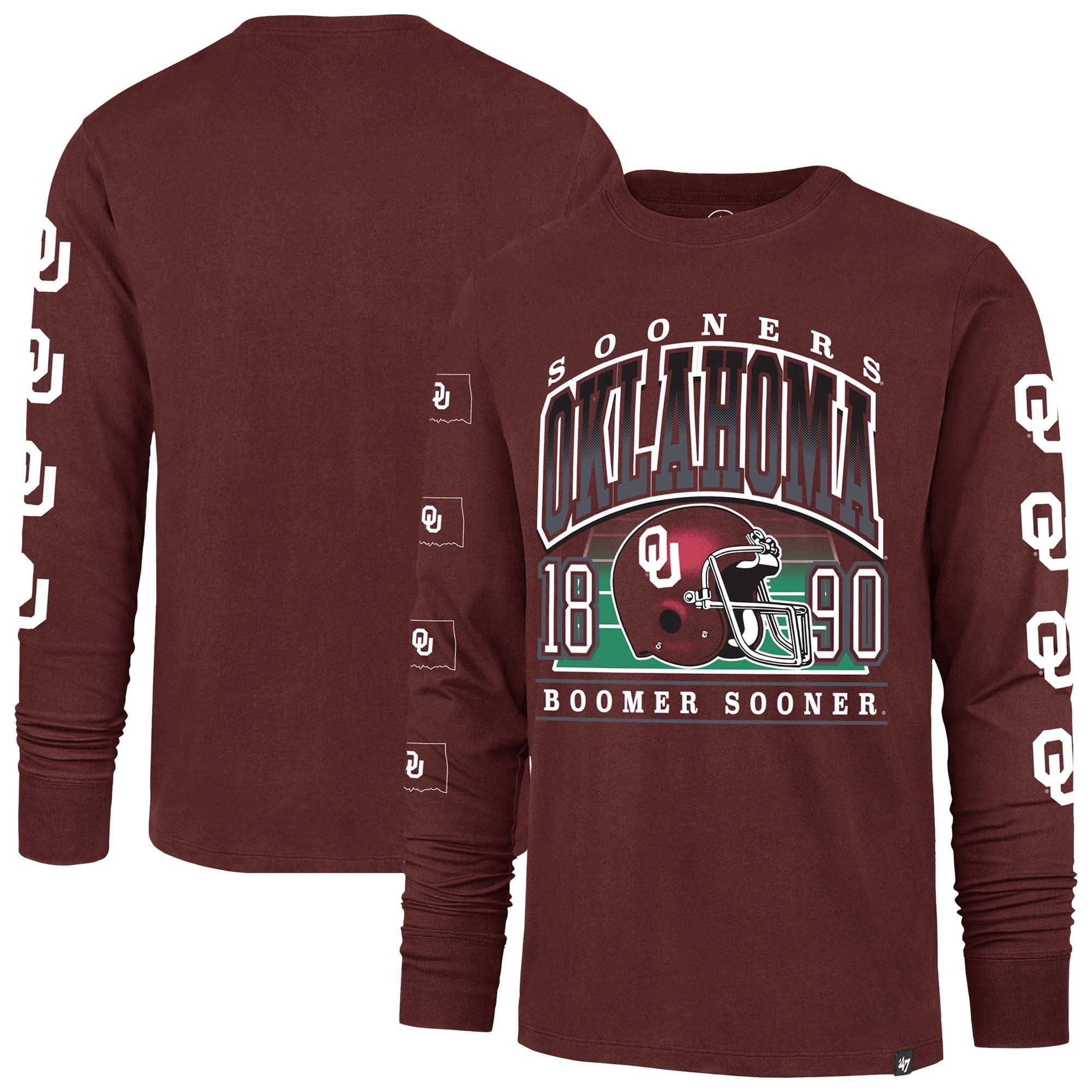 Men's '47 Crimson Oklahoma Sooners Go Big Long Sleeve T-Shirt - Walmart.com