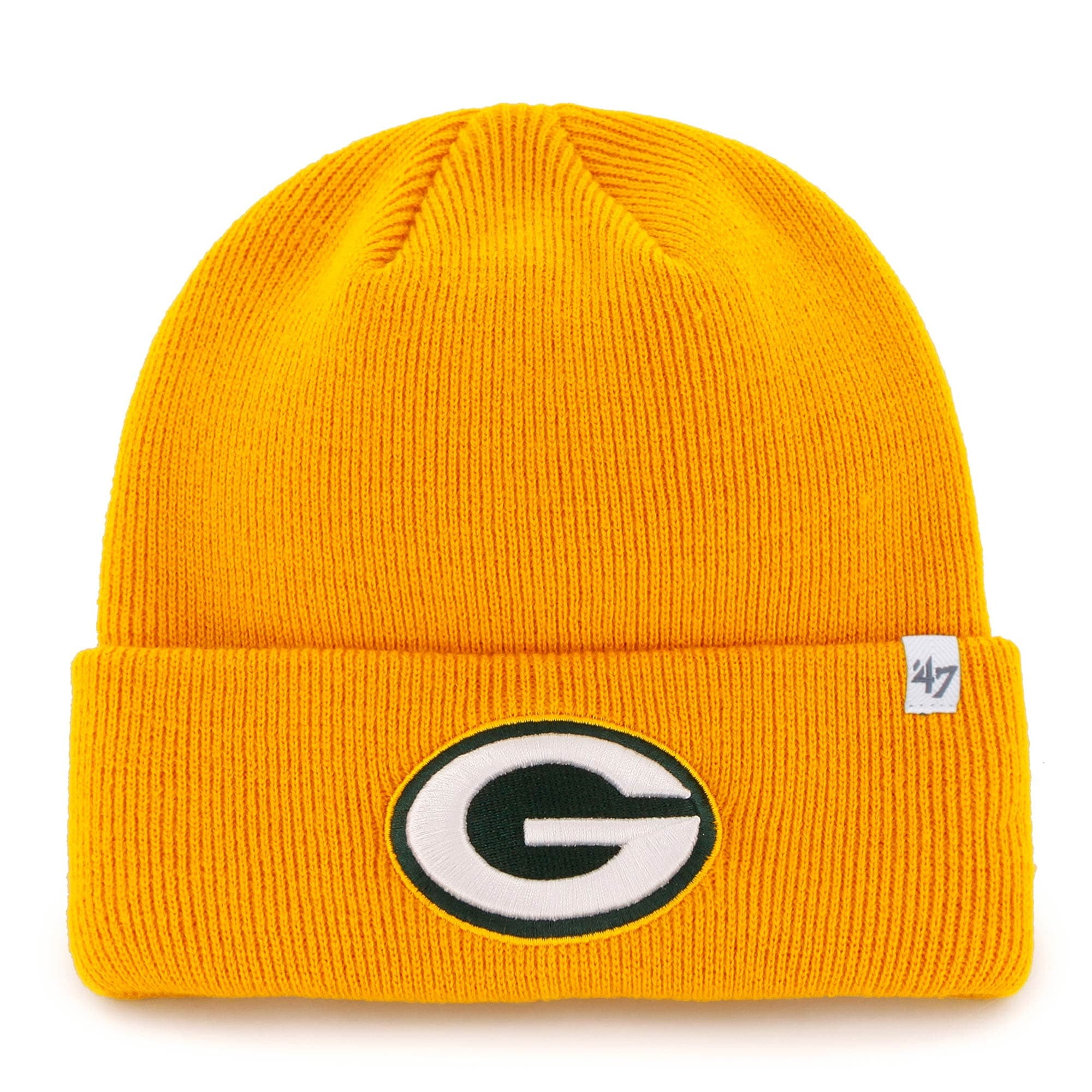 Men's '47 Gold Green Bay Packers Secondary Basic Cuffed Knit Hat ...