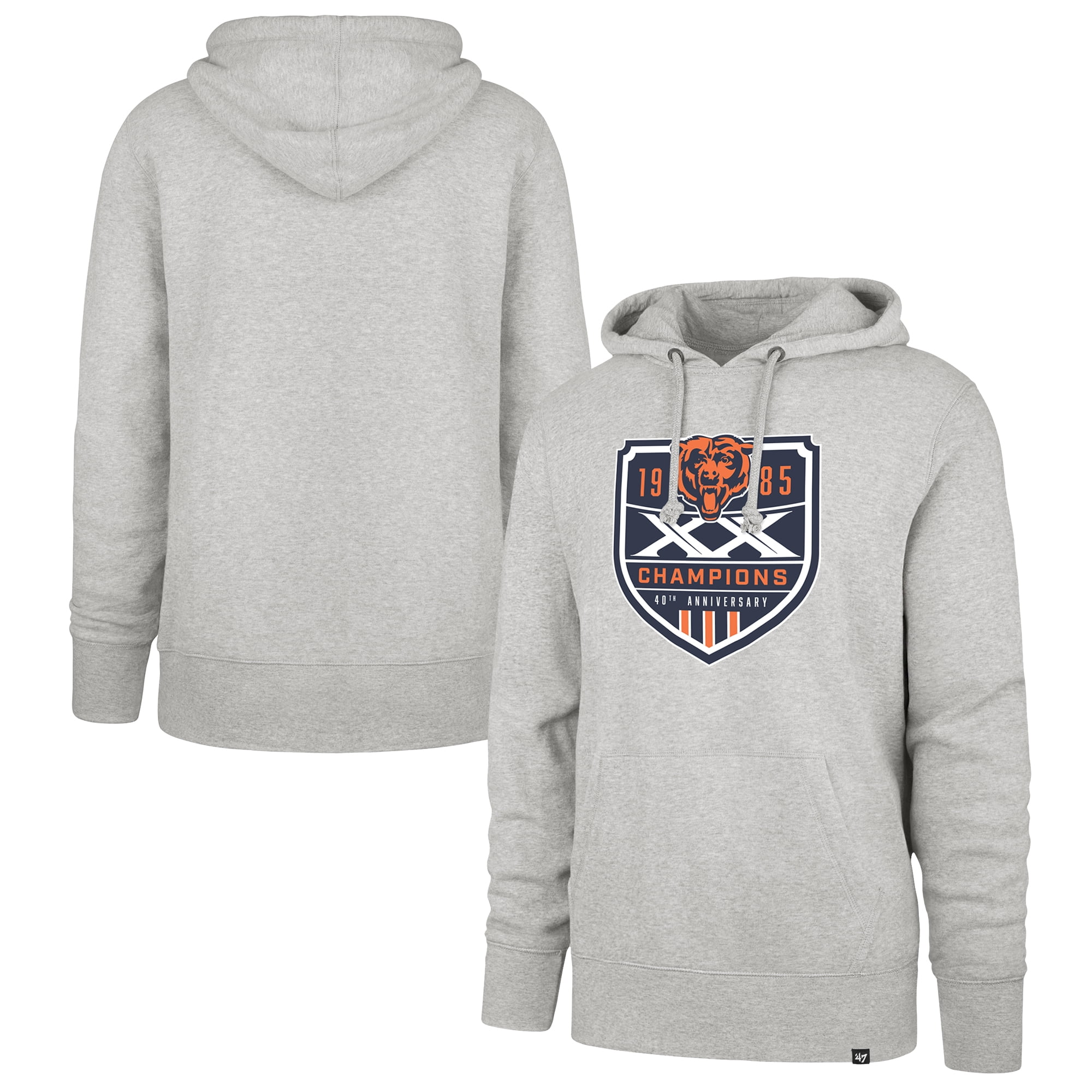 Men's '47 Gray Chicago Bears Super Bowl XX Champions 40th Anniversary ...