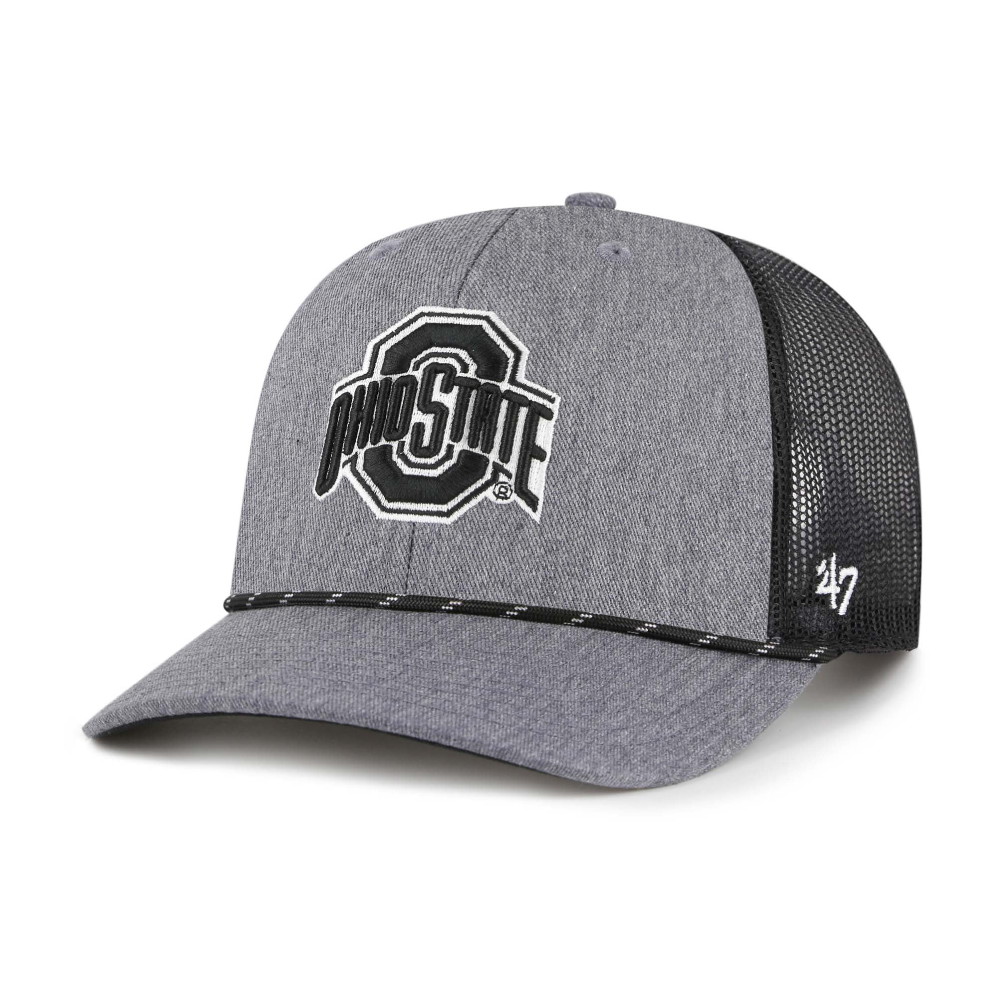 Men's-'47 Gray Ohio State Buckeyes Carbon Rope Adjustable Hat - Walmart.com