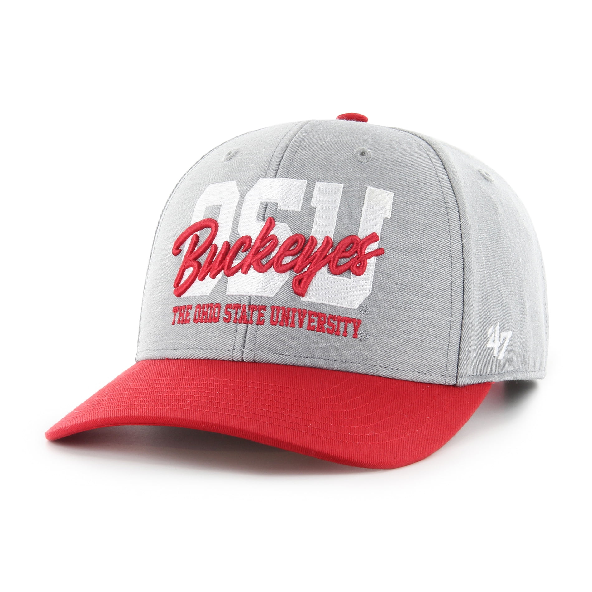 Men's-'47 Gray Ohio State Buckeyes Local State Midfield Adjustable Hat ...