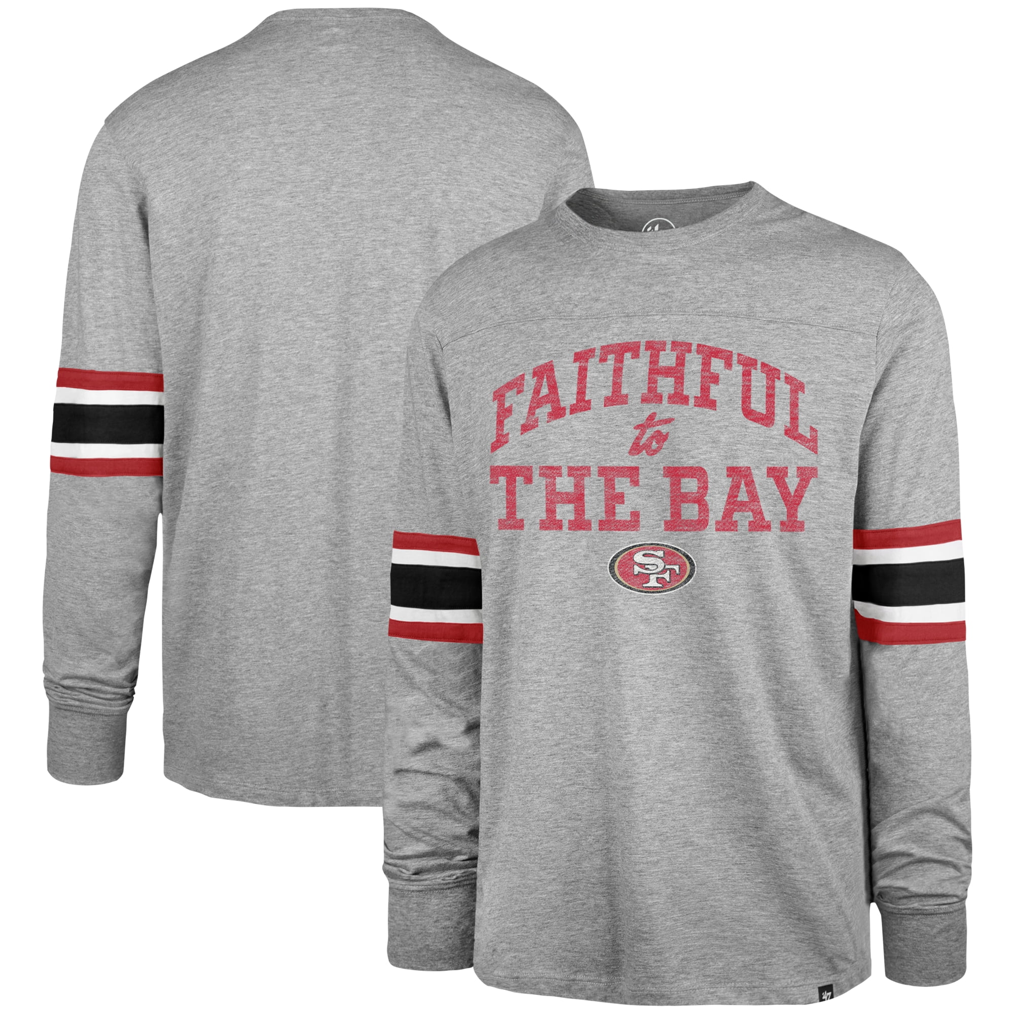 Men's '47 Gray San Francisco 49ers Faithful to The Bay Cover Two Brex ...