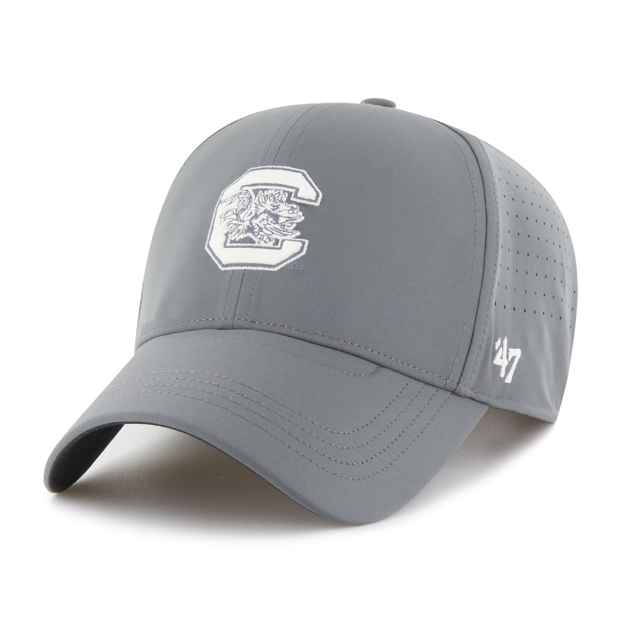 Men's '47 Gray South Carolina Gamecocks Forward Vent MVP Adjustable Hat ...