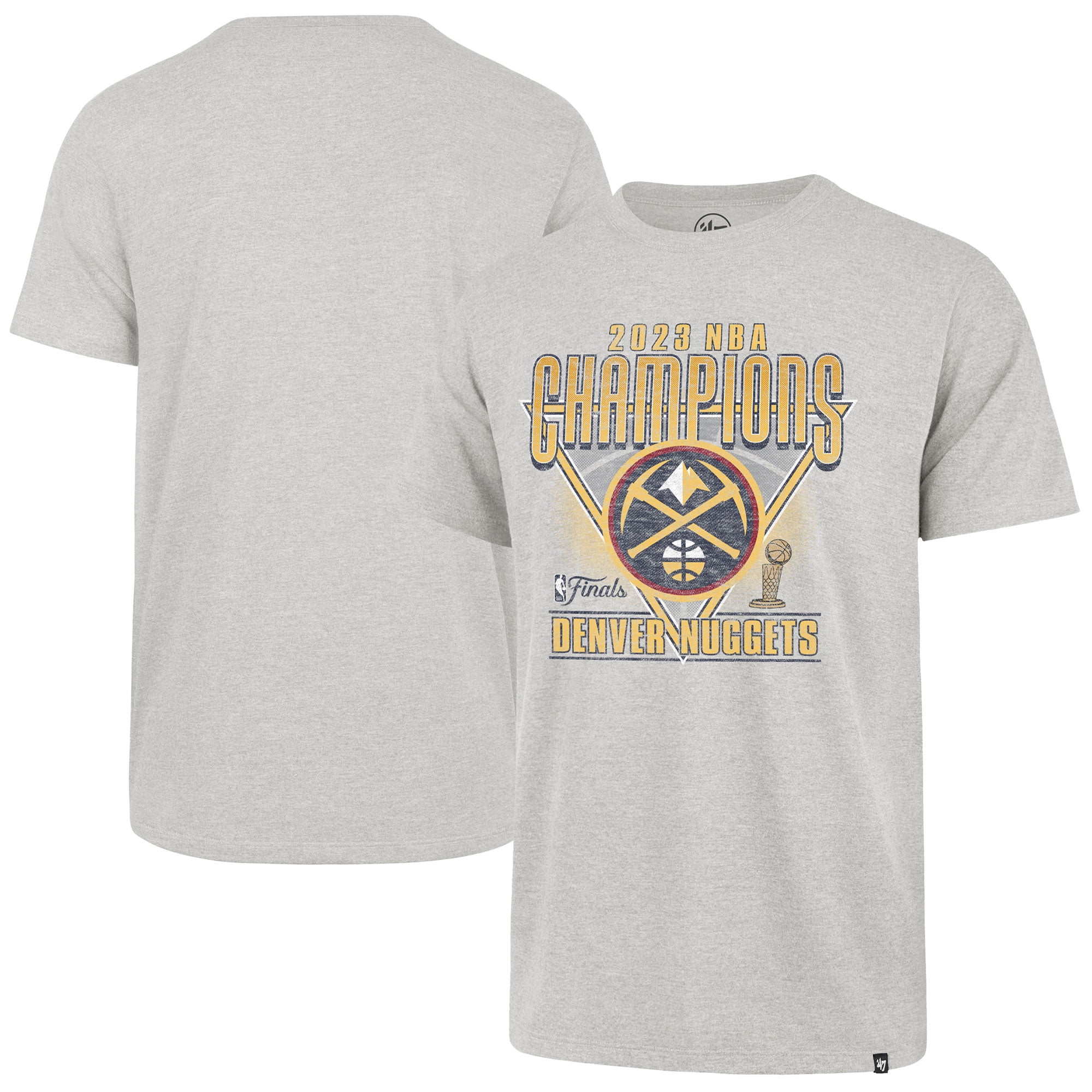 Men's '47 Heather Gray Denver Nuggets 2023 NBA Finals Champions Vintage ...