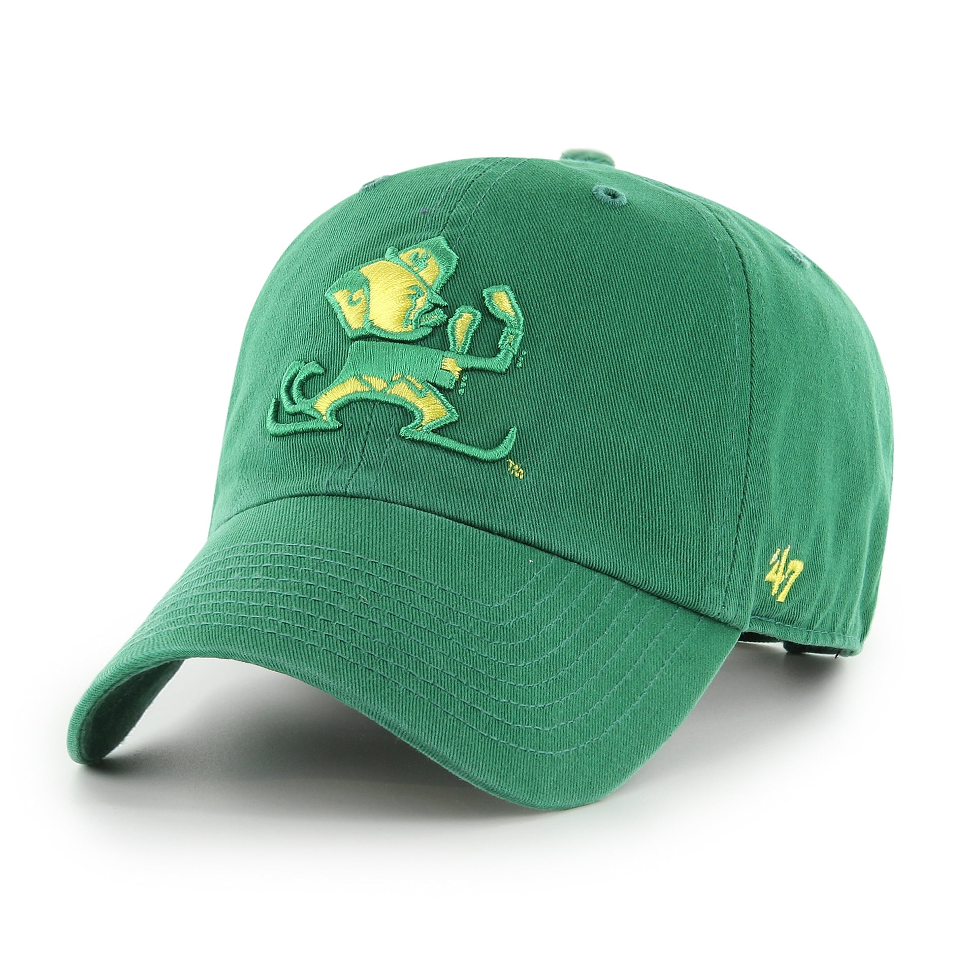 Men's-'47 Kelly Green Notre Dame Fighting Irish Clean Up Adjustable Hat ...