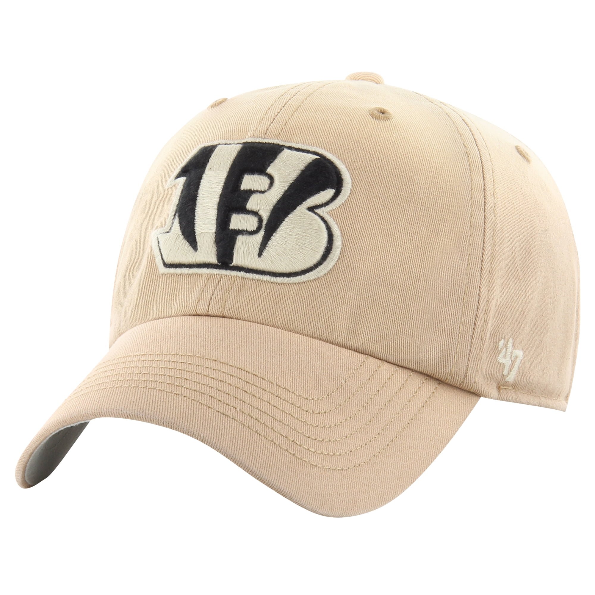 Men's '47 Khaki Cincinnati Bengals Dusted Relaxed Franchise Fitted Hat ...