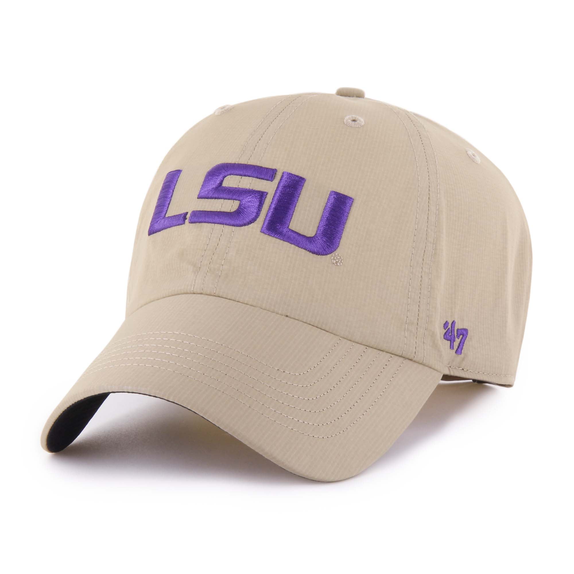 Men's '47 Khaki LSU Tigers Clean Up brrr- Adjustable Hat - Walmart.com